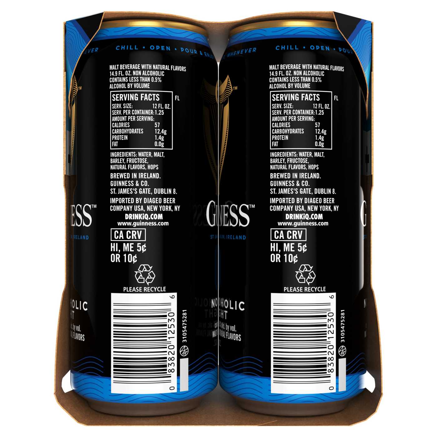 Guinness Non-Alcoholic Draught 0 Stout Beer 4 pk Cans - Shop Beer at H-E-B