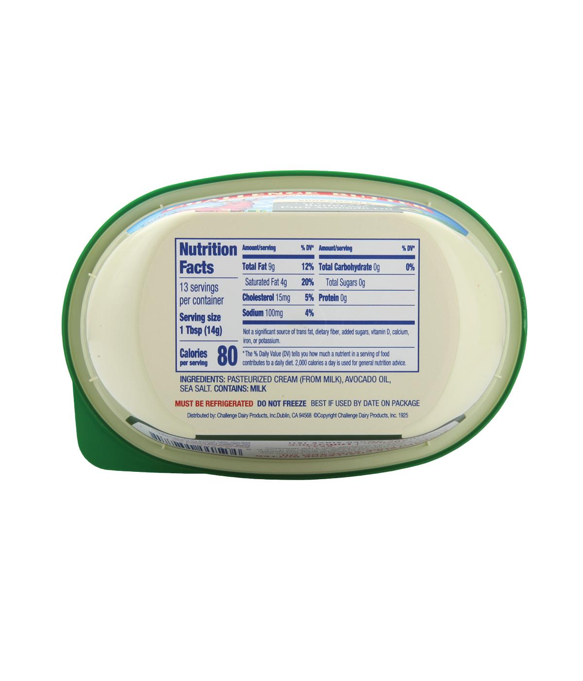 Challenge Spreadable Sea Salted Butter with Pure Avocado Oil - Shop ...