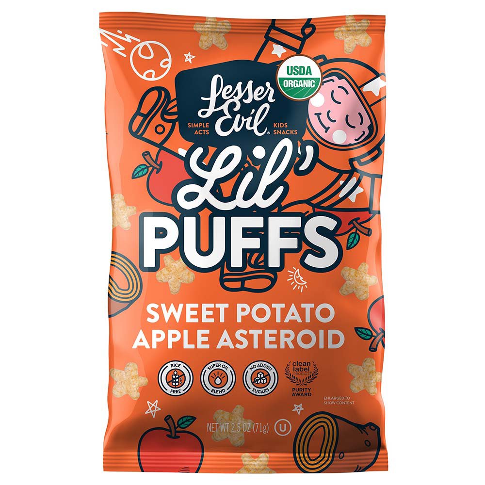 LesserEvil Lil' Puffs - Sweet Potato Apple Asteroid, 2.5 oz | Central ...