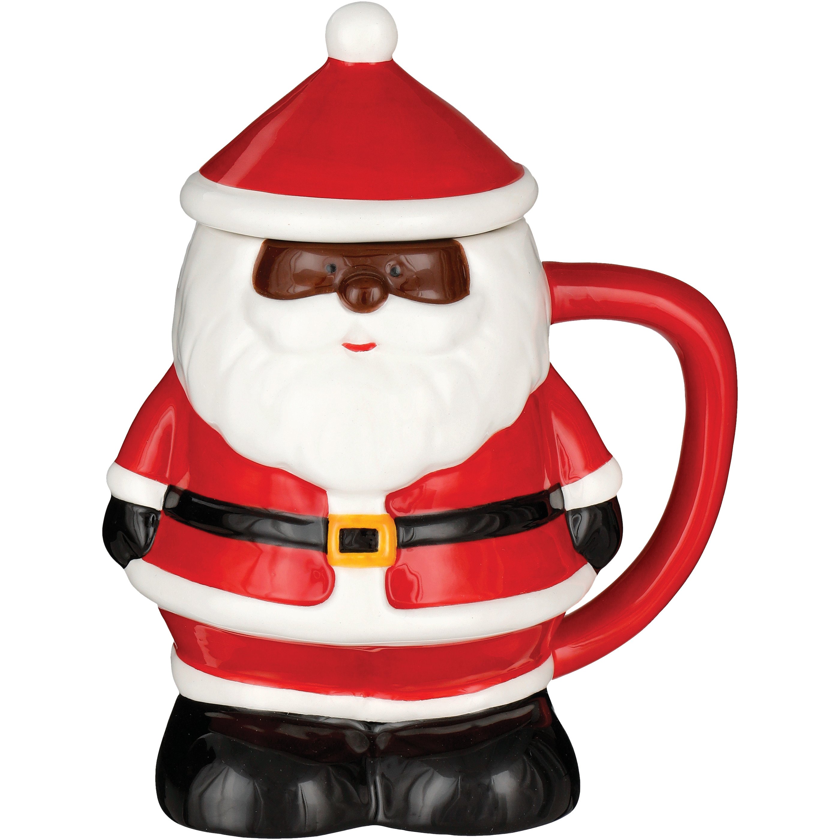 Destination Holiday Santa Ceramic Christmas Mug with Lid - Shop Glasses ...