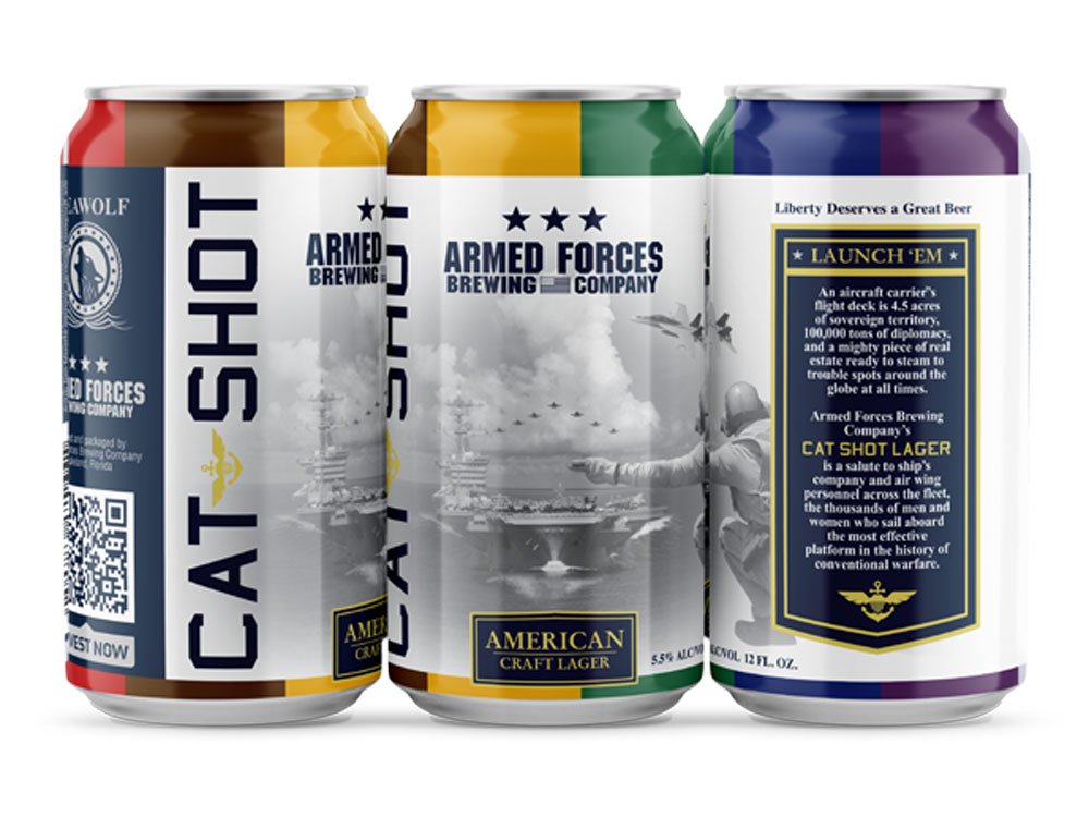 Armed Forces Brewing Company Cat Shot Lager Beer 12 oz Cans - Shop Beer ...