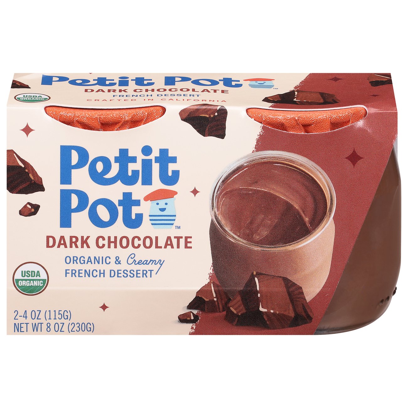 Petit Pot Organic Dark Chocolate Pot De Creme - Shop Pudding & gelatin ...