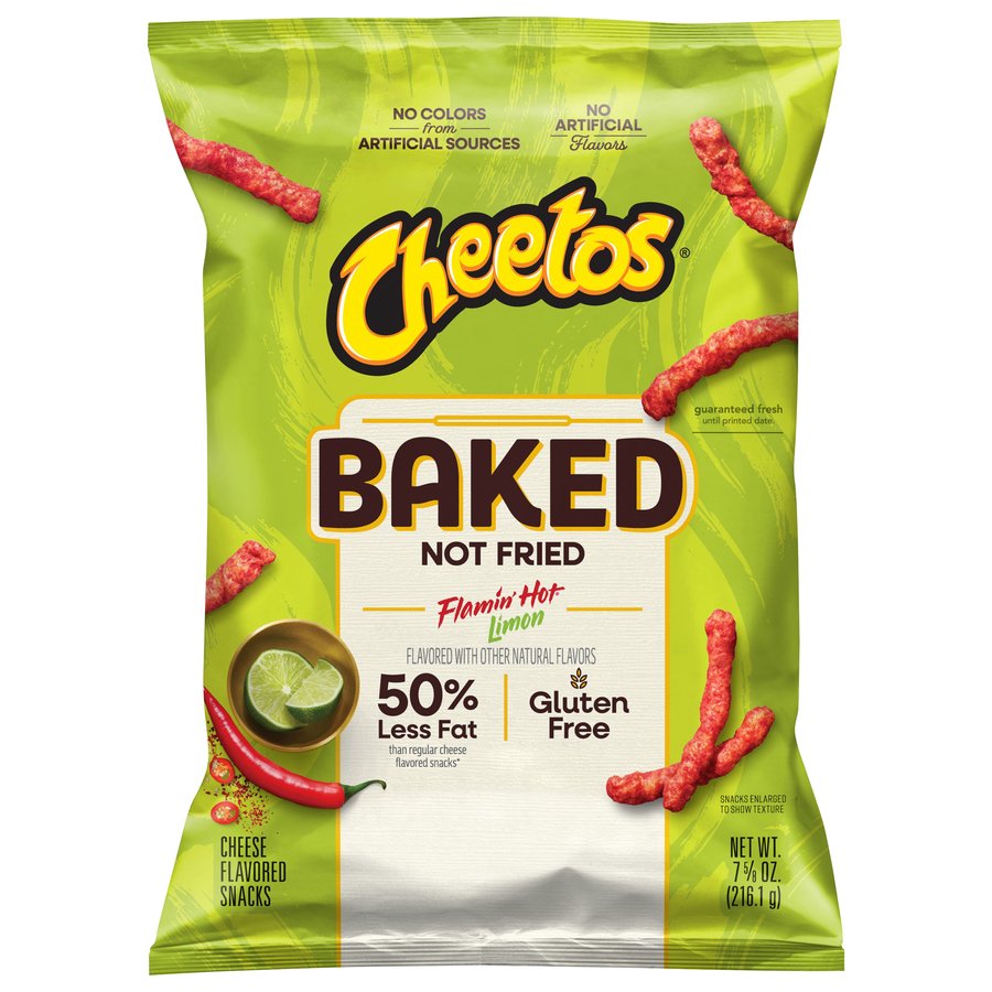 Cheetos Baked Crunchy Flamin' Hot Limon Cheese Snacks - Shop Chips at H-E-B