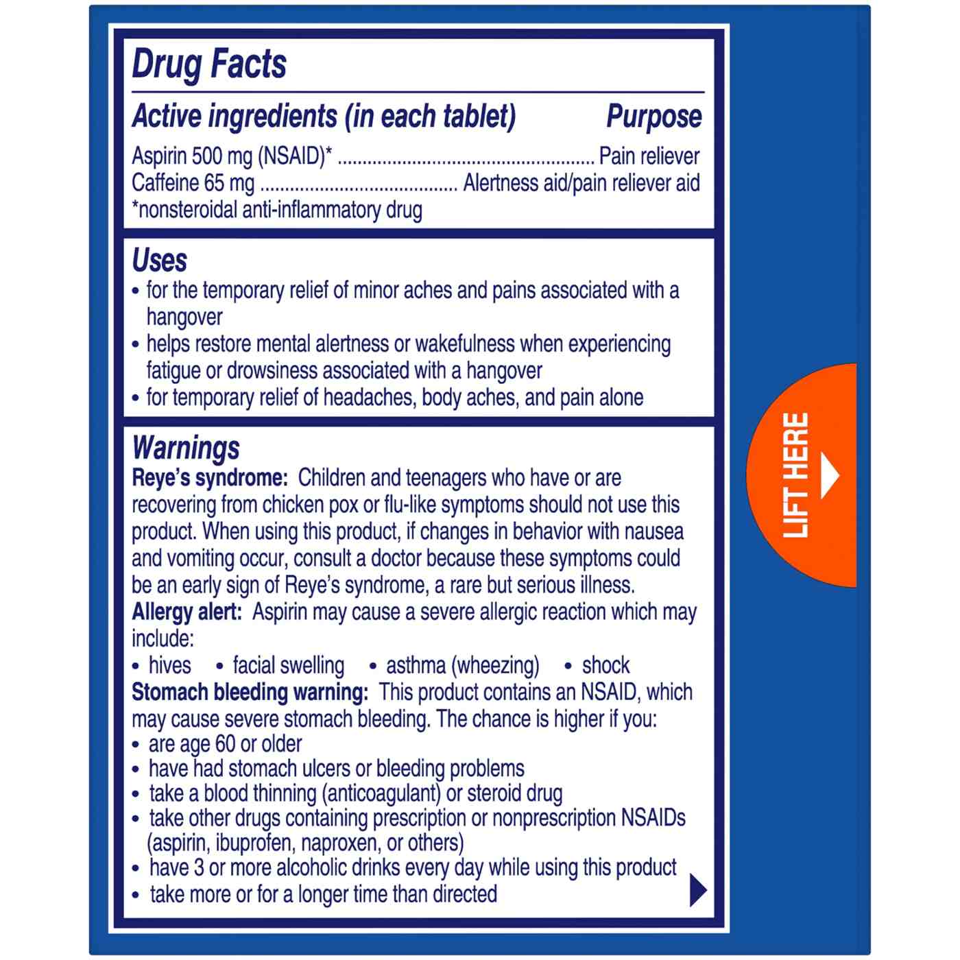 Alka-Seltzer Hangover Relief Effervescent Tablets Orange Fizz - Shop ...