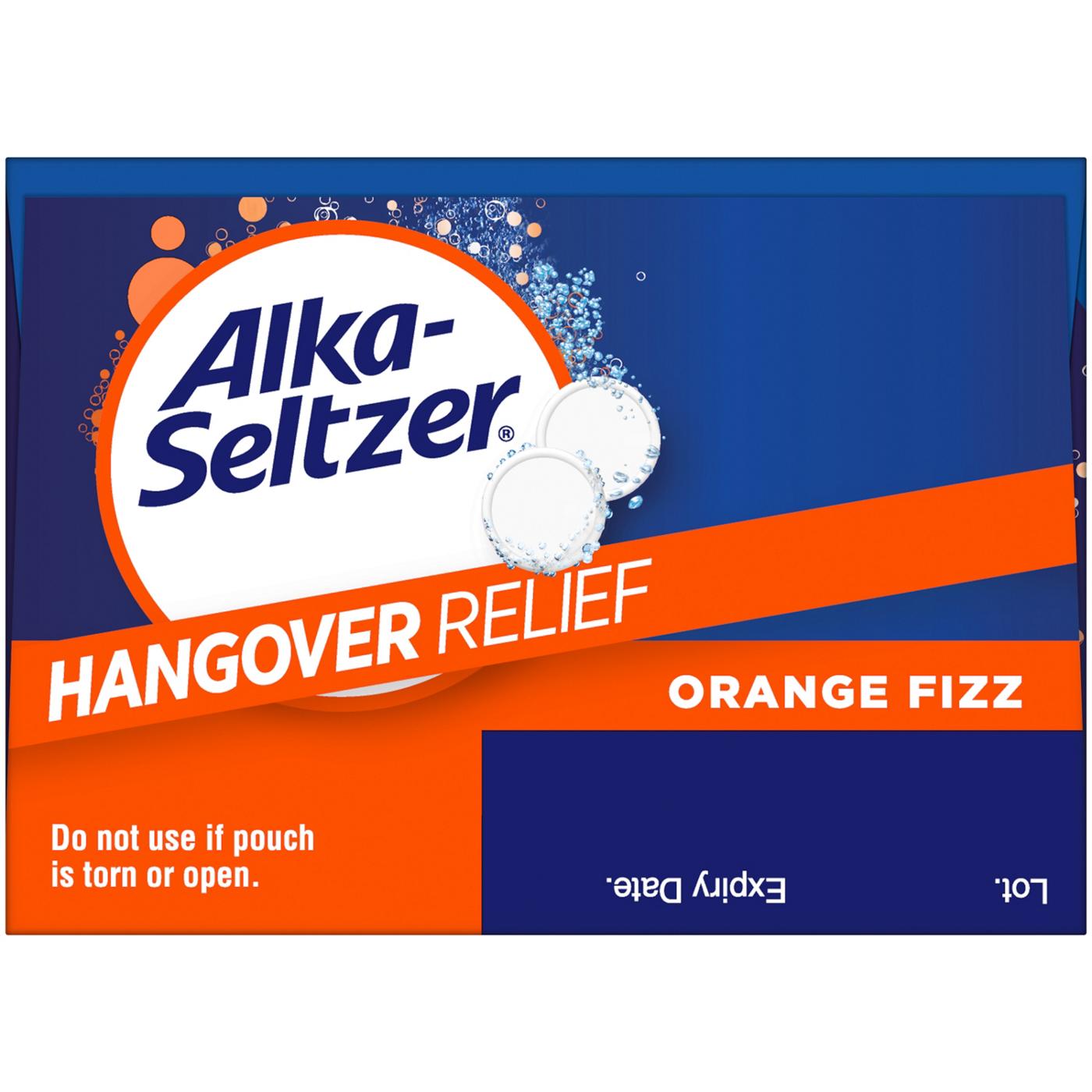 Alka-Seltzer Hangover Relief Effervescent Tablets Orange Fizz - Shop ...
