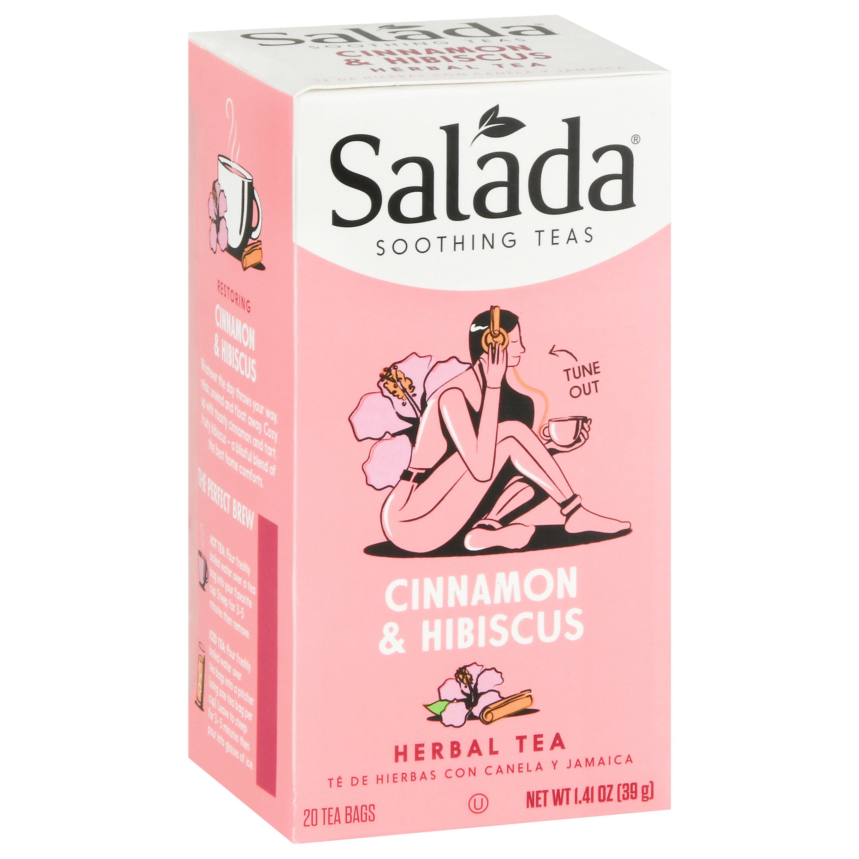 Salada Cinnamon & Hibiscus Herbal Tea Bags - Shop Tea at H-E-B