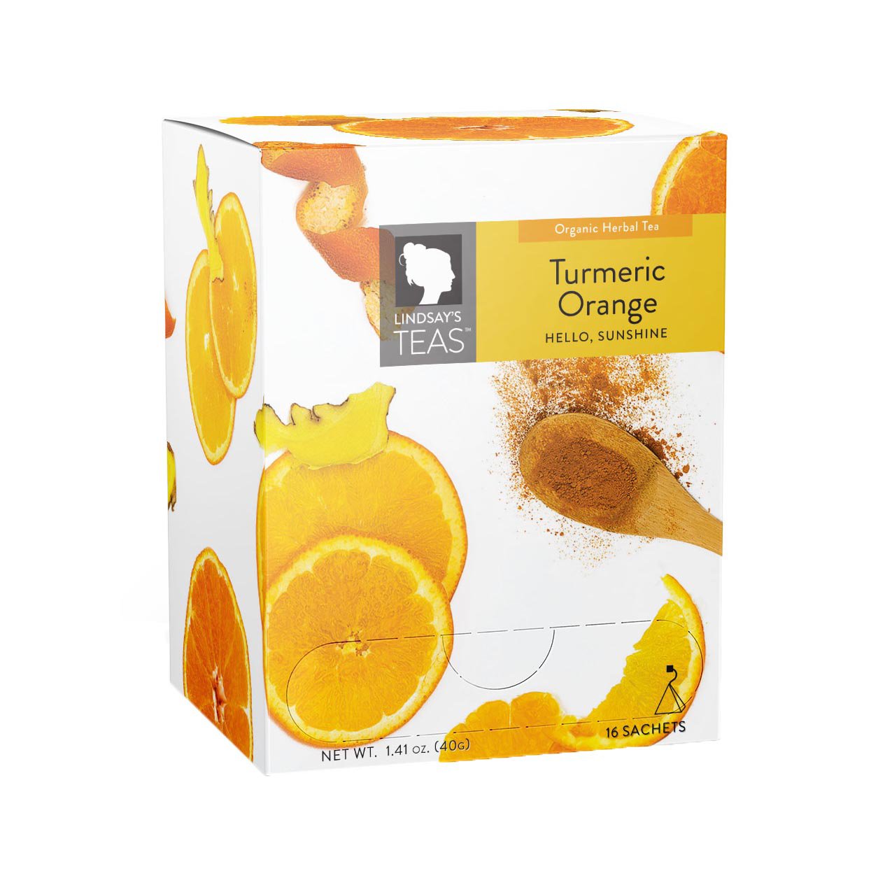 Lindsay's Teas Turmeric Orange Herbal Tea Pyramid Bags - Shop Tea at H-E-B