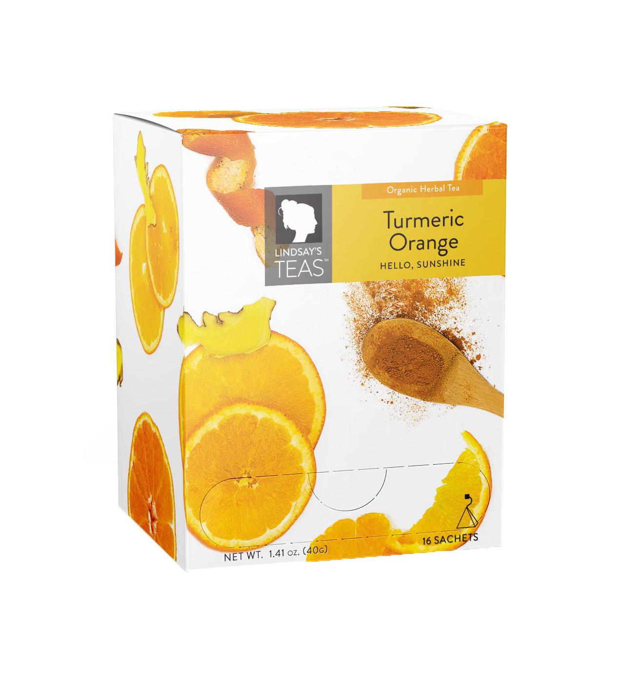 Lindsay's Teas Turmeric Orange Herbal Tea Pyramid Bags - Shop Tea at H-E-B