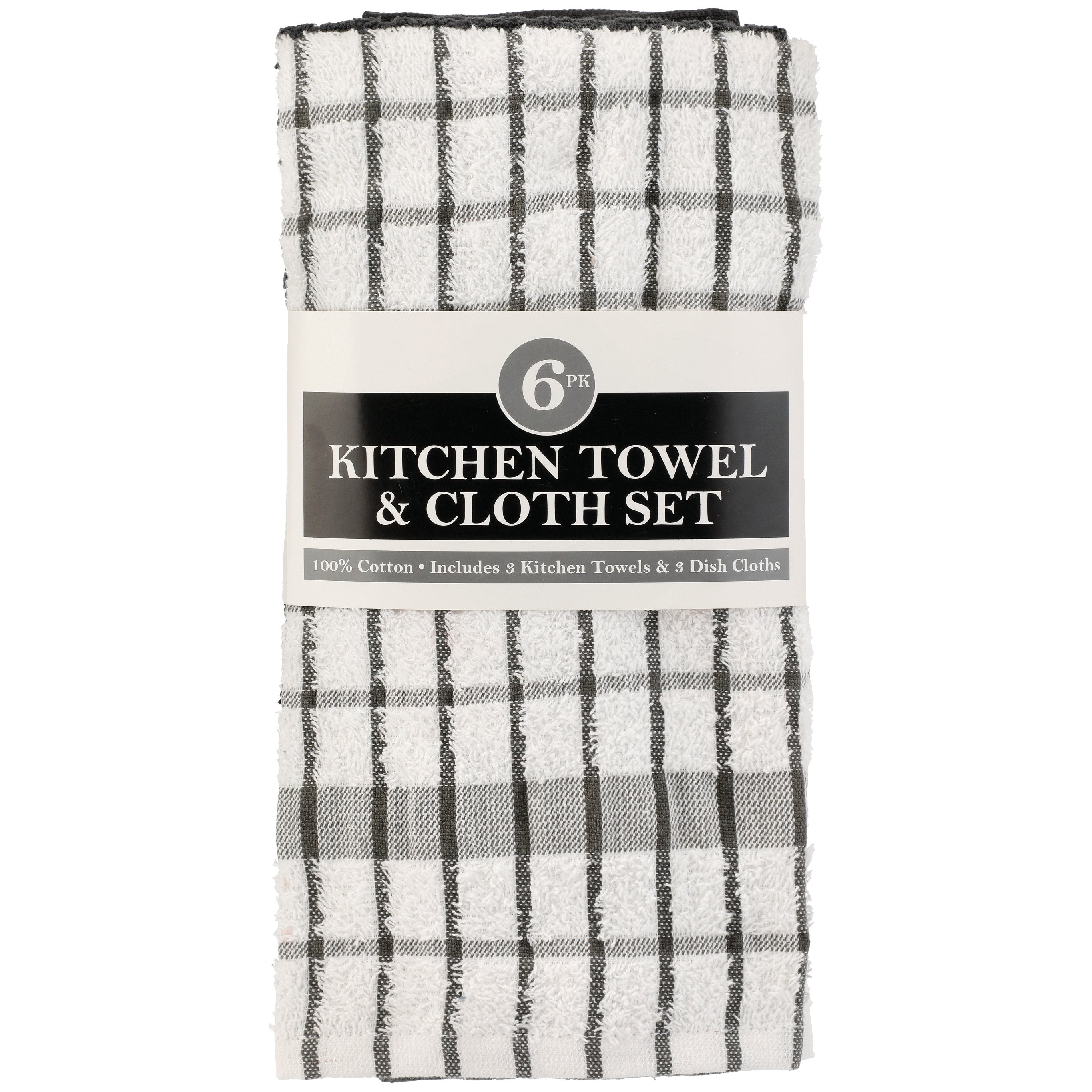 Ritz Gray Cotton Kitchen Towel & Cloth Set - Shop Kitchen linens at H-E-B