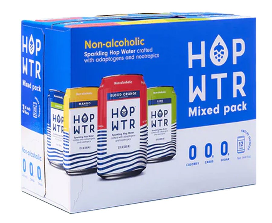 HOP WTR Non Alcoholic Sparkling Hop Water Mixed Pack 12 pk Cans, 12 oz ...