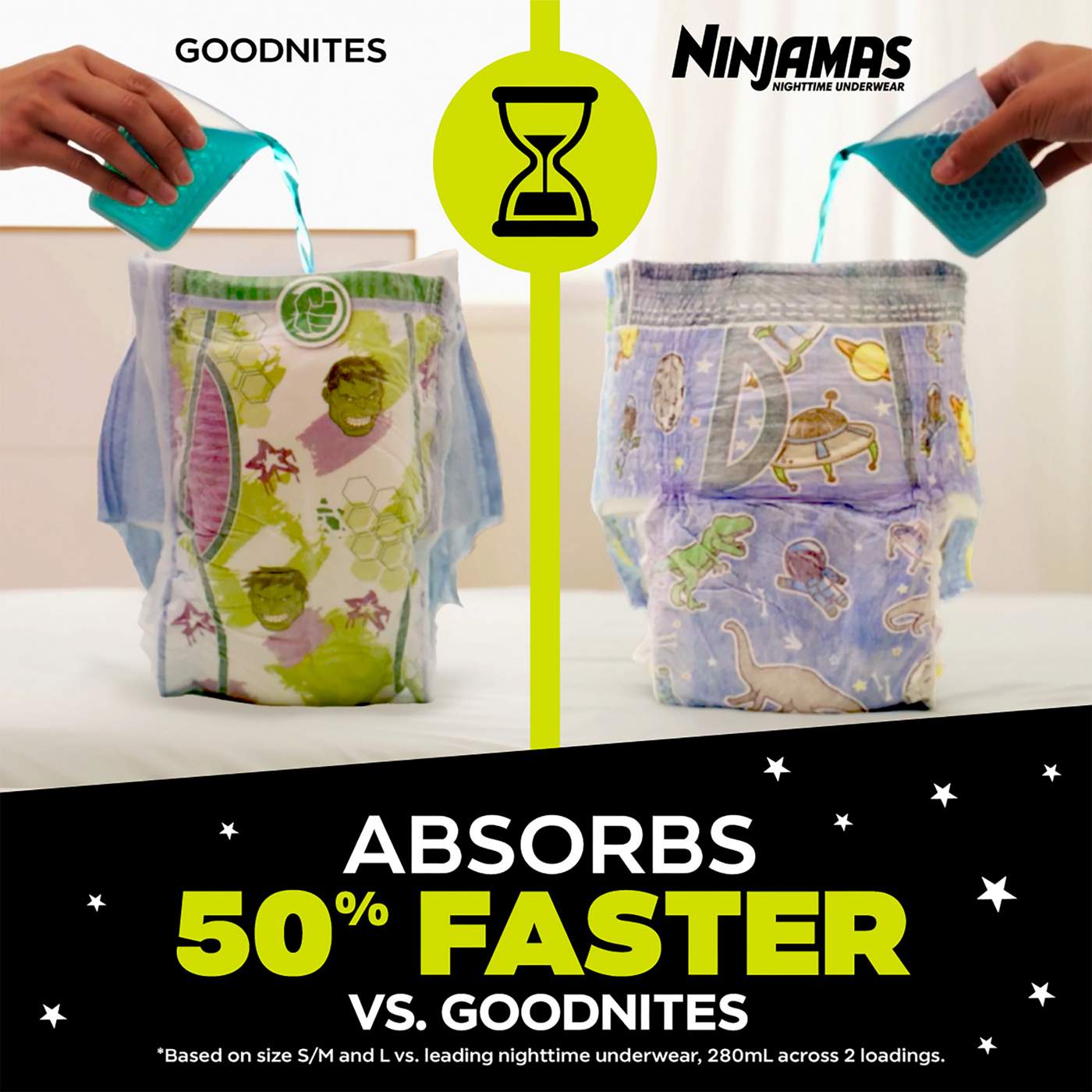 Ninjamas Nighttime Girls Underwear - Large - Shop Training pants at H-E-B