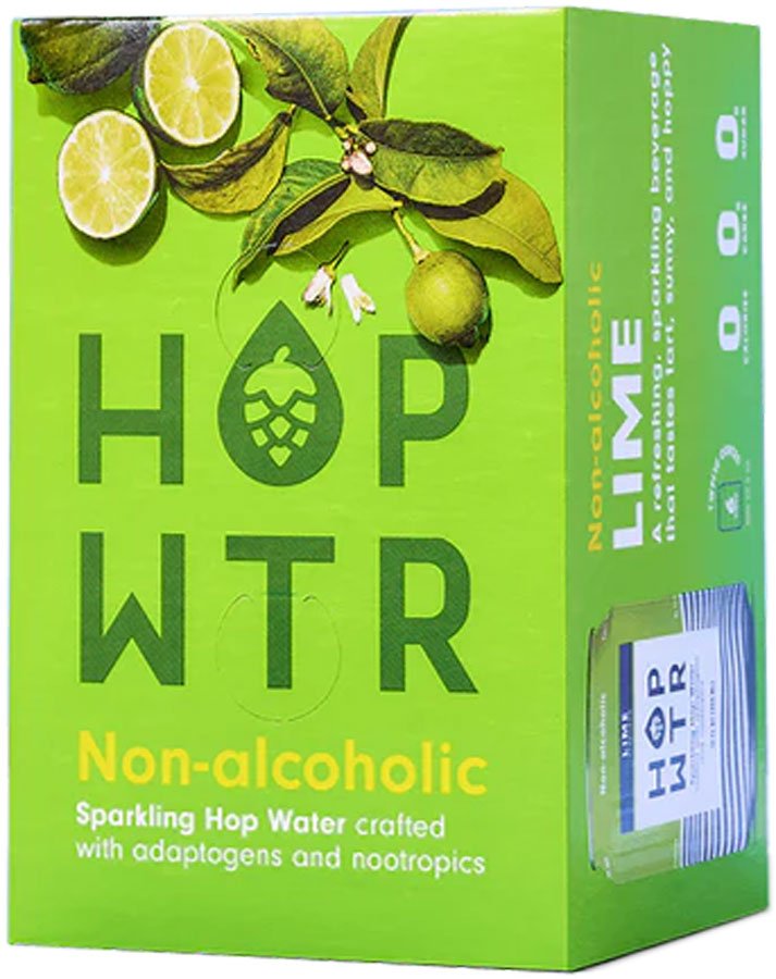 HOP WTR Non Alcoholic Lime Sparkling Hop Water Craft Beer 6 pk Cans, 12 ...
