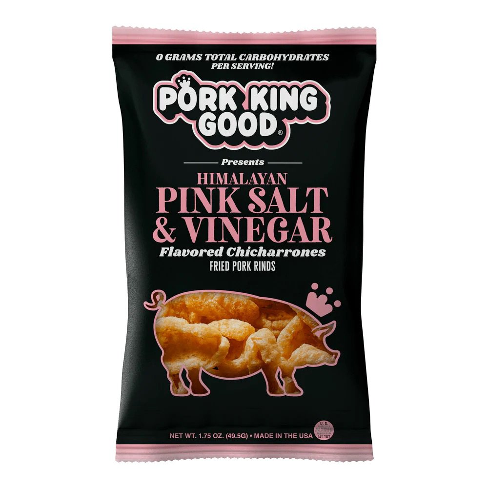 Pork King Good Himalayan Pink Salt & Vinegar Pork Rinds, 7 oz | Central ...