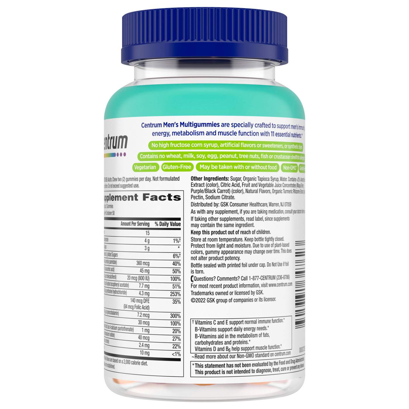 Centrum Men MultiGummies Tropical Fruit - Shop Multivitamins at H-E-B