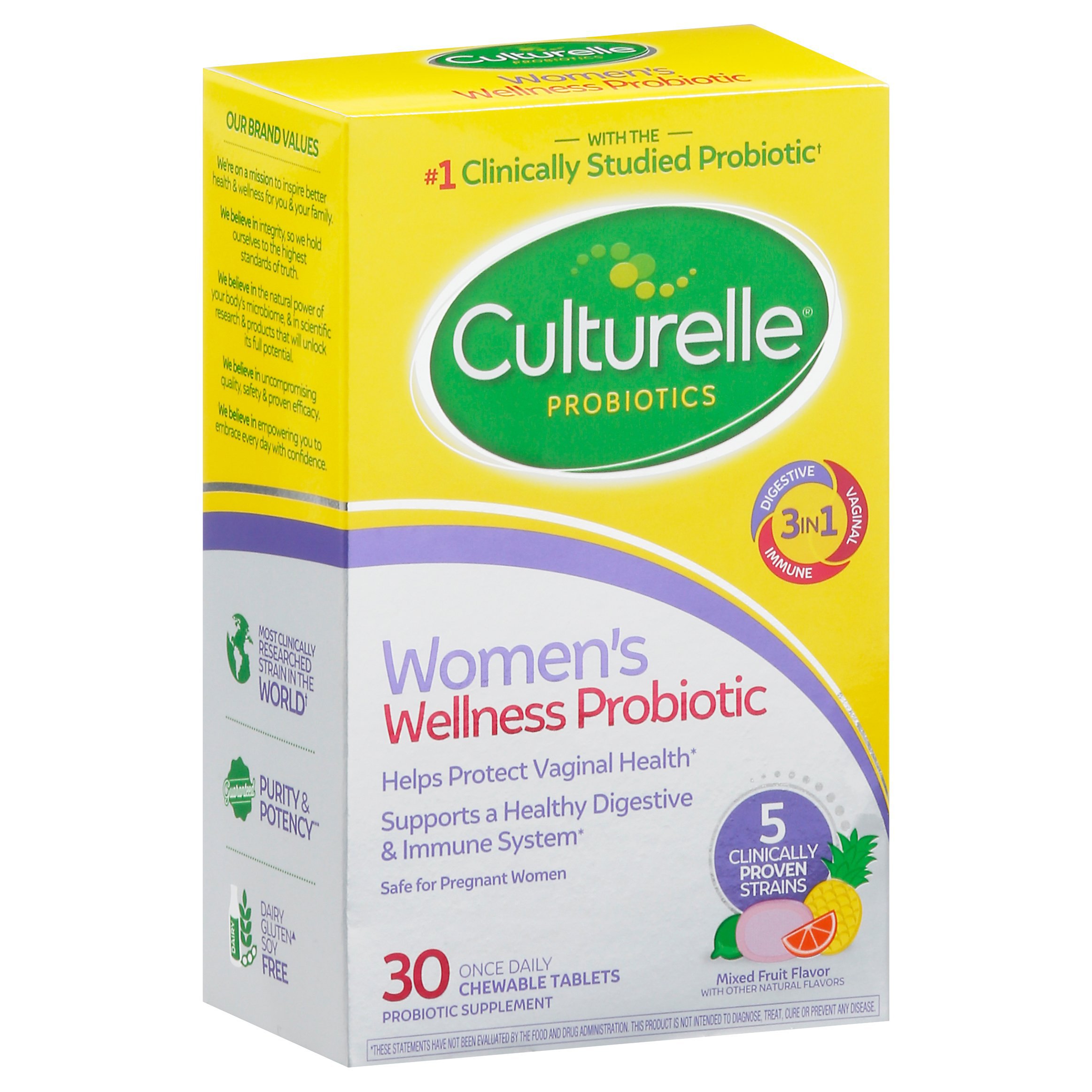 Culturelle Probiotics Women's Wellness Probiotic Chewable Tablets ...