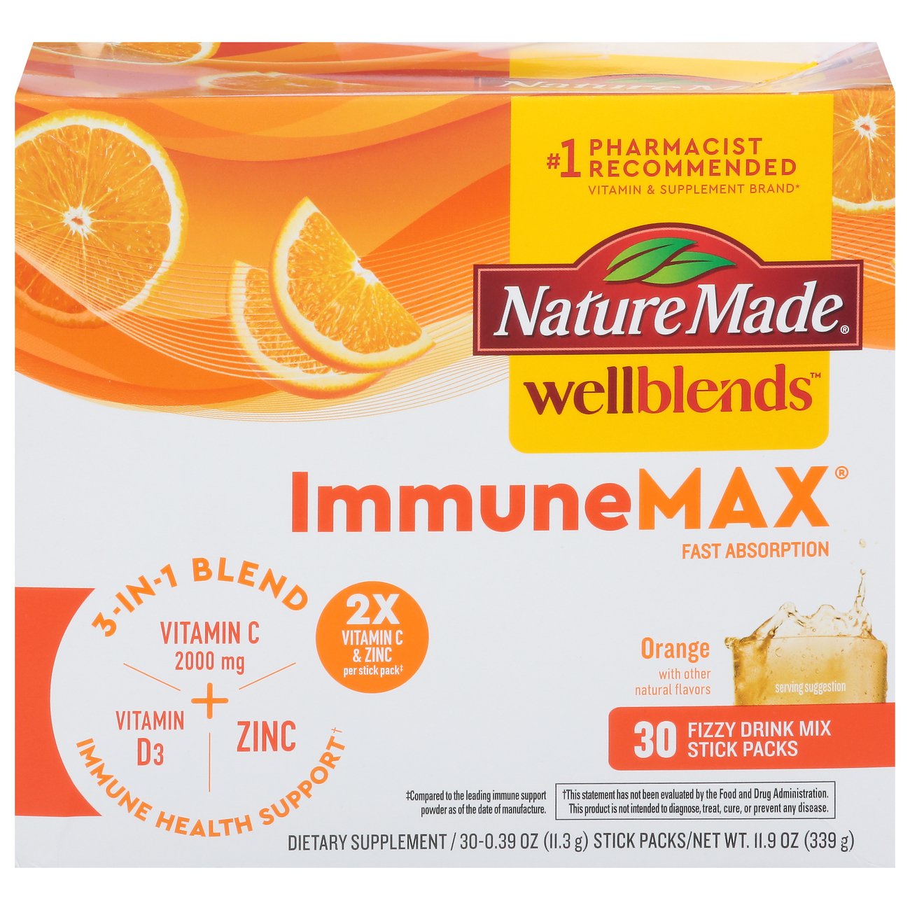Nature Made Well Blends ImmuneMAX Fizzy Drink Mix Sticks - Shop ...