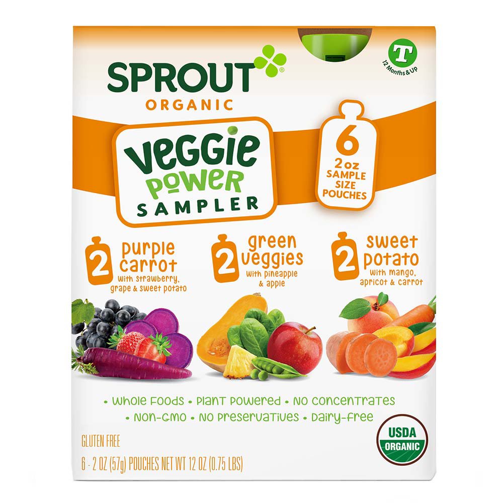 Sprout Organic Veggie Power Sampler Food Pouches - Shop Baby food at H-E-B