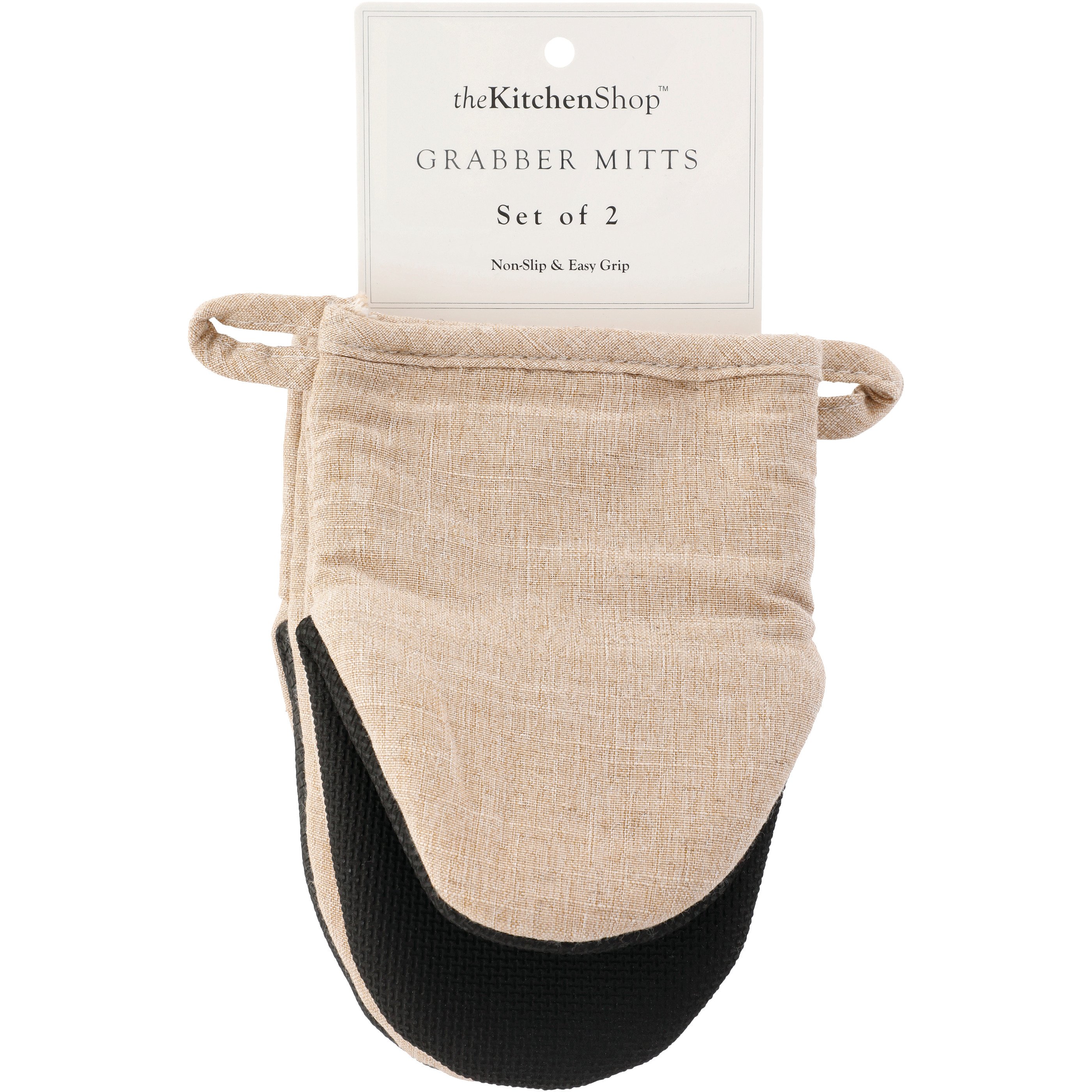 the Kitchen Shop Neoprene Grabber Oven Mitts - Taupe - Shop Kitchen ...