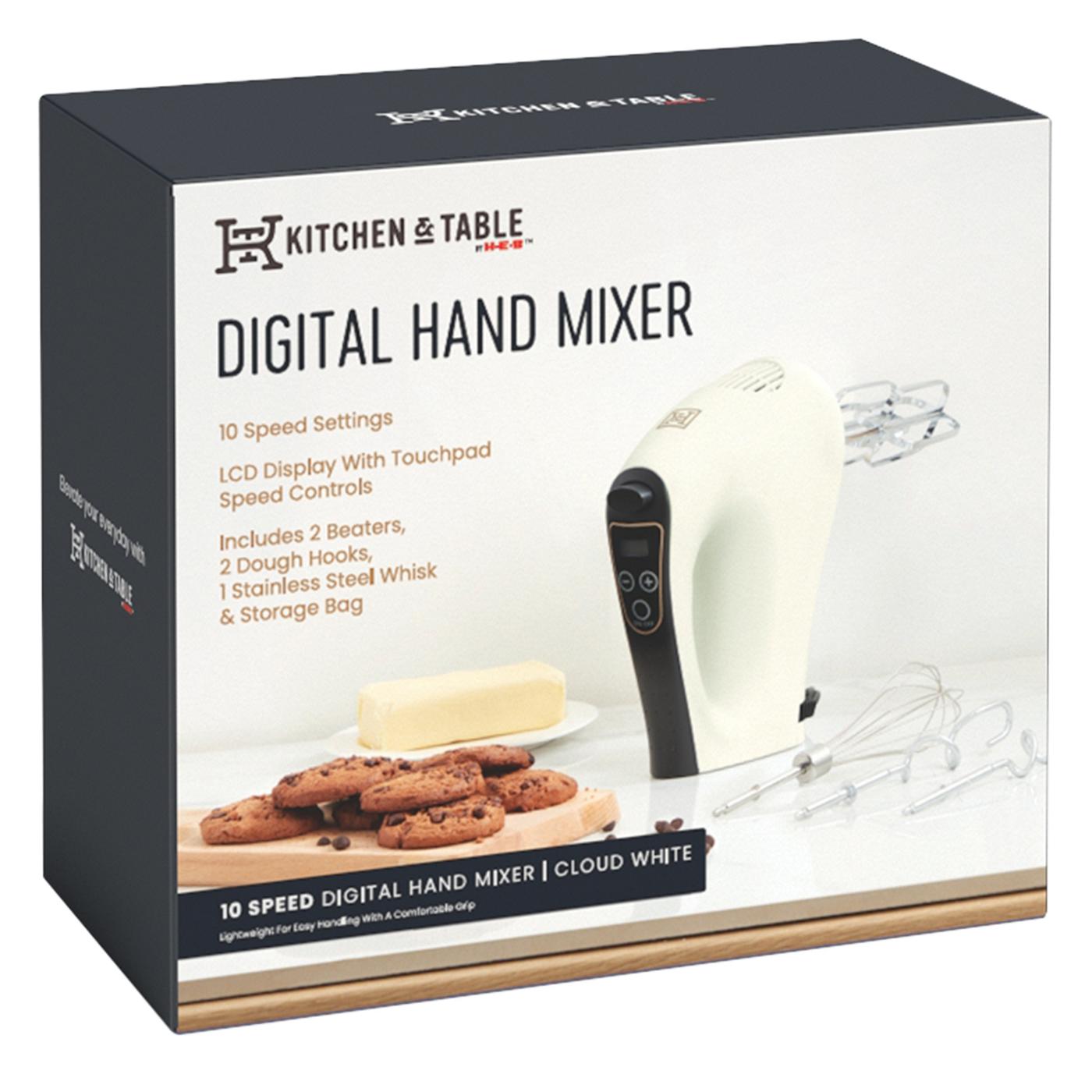 Kitchen & Table by H-E-B 10-Speed Digital Hand Mixer - Cloud White ...