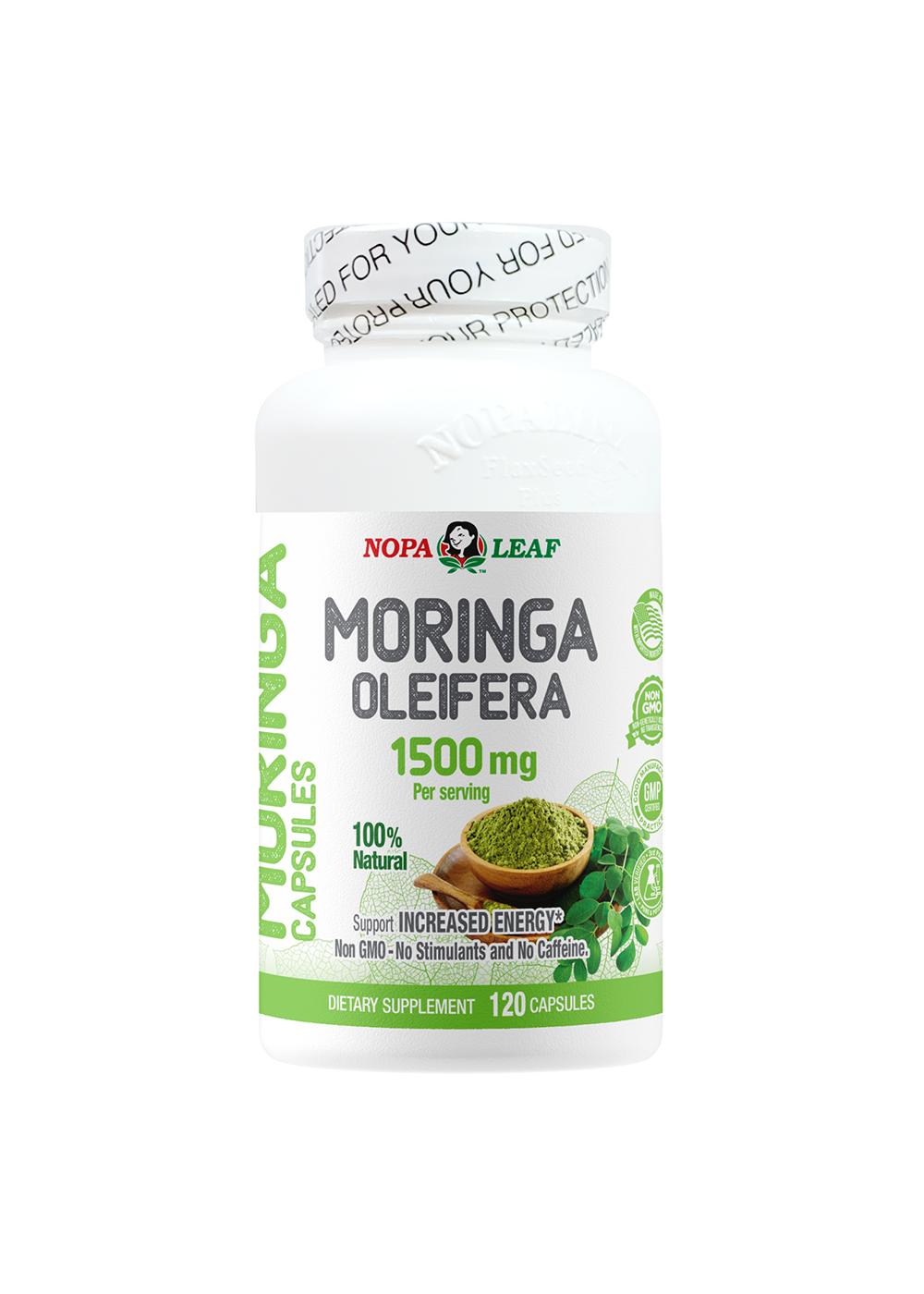 Salud Natural Entrepreneur Nopa Leaf Moringa Oleifera 1500 mg Capsules - Shop Diet & fitness at ...