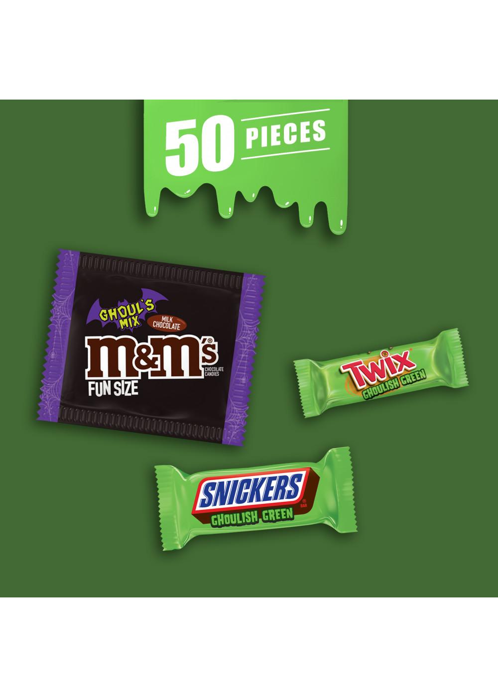 M&M'S, Snickers & Twix Ghoulish Green Fun Size Halloween Candy - Shop ...