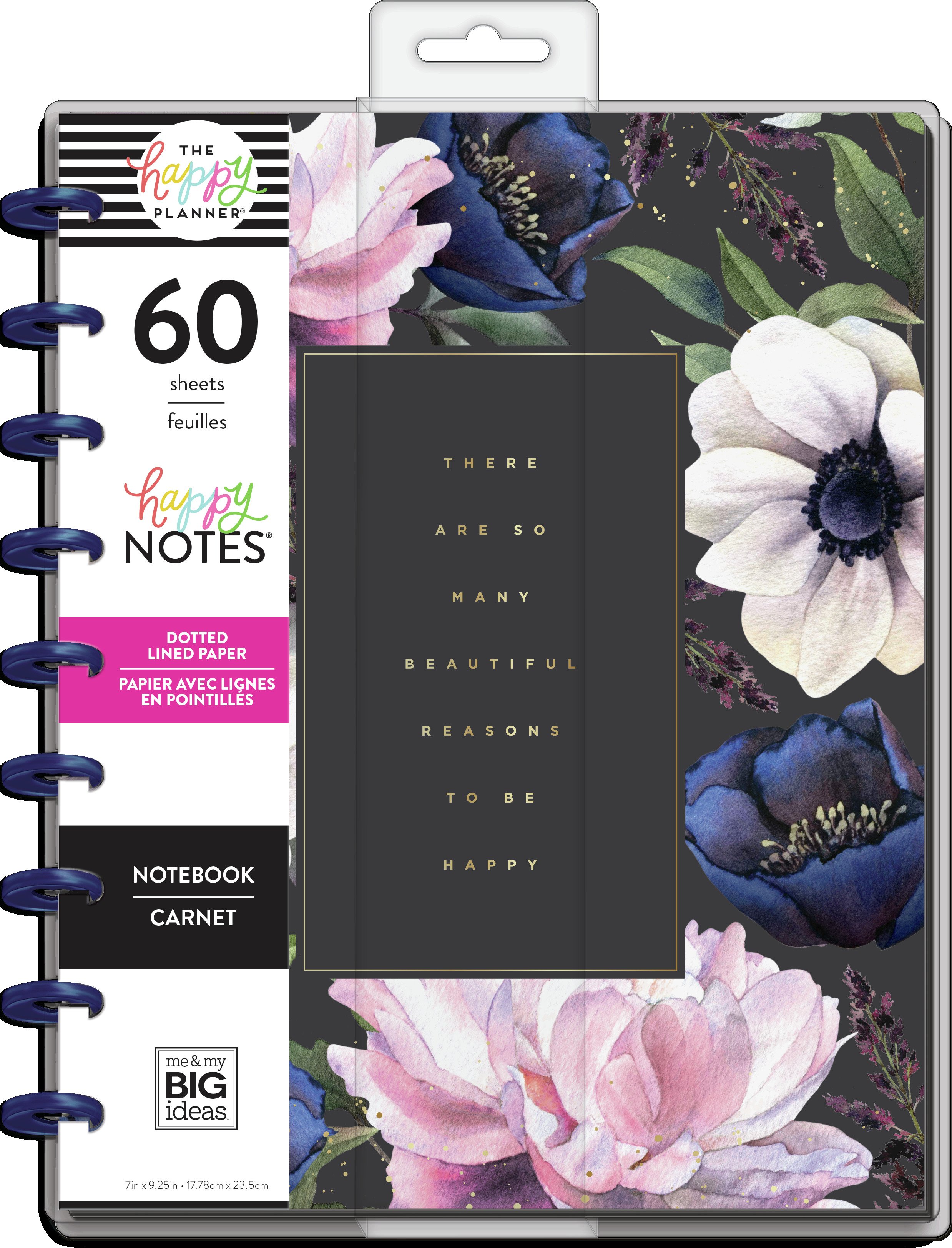 The Happy Planner Beauty In Florals Classic Happy Notes Notebook - Shop ...