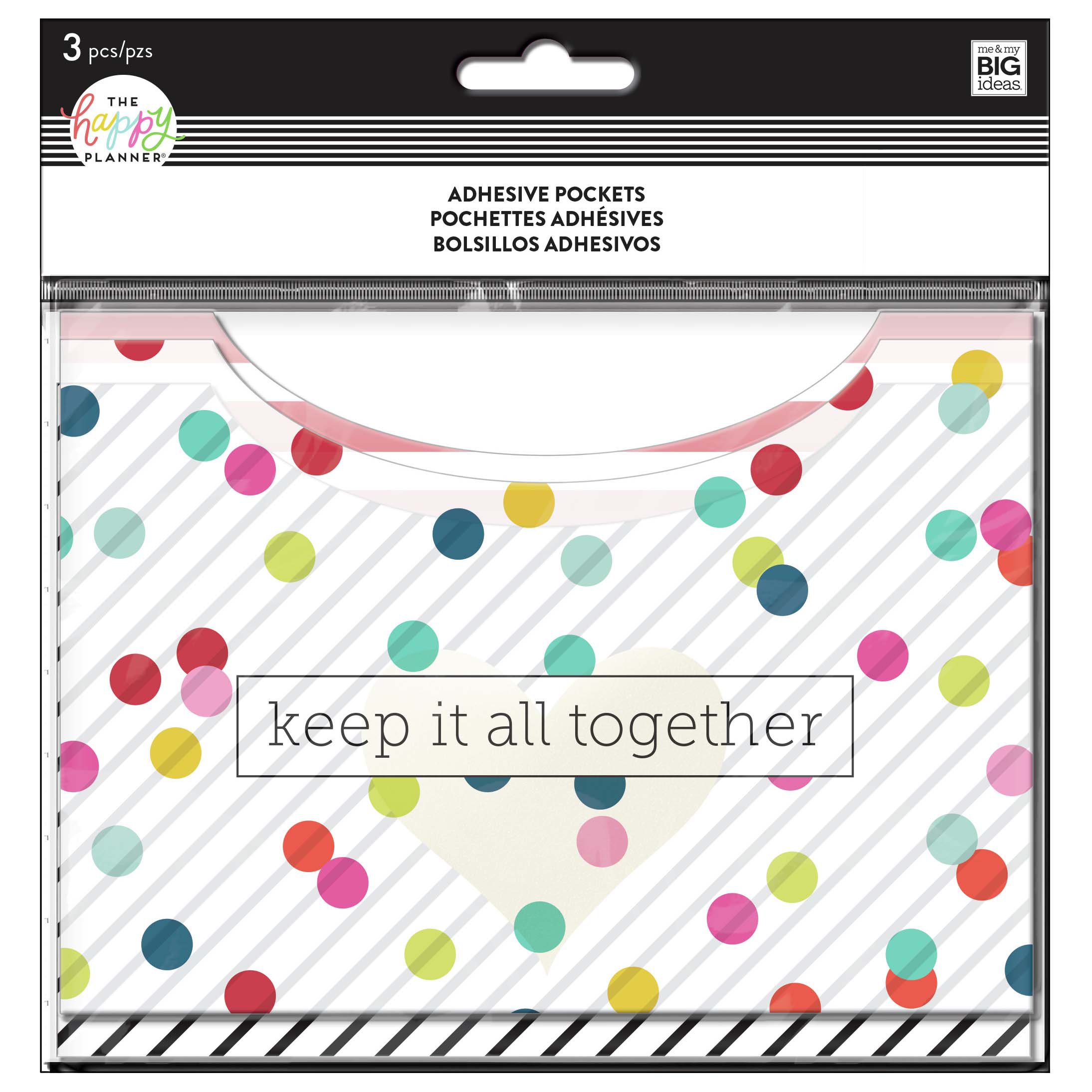 The Happy Planner Multi Dots Adhesive Pockets - Shop Planners ...
