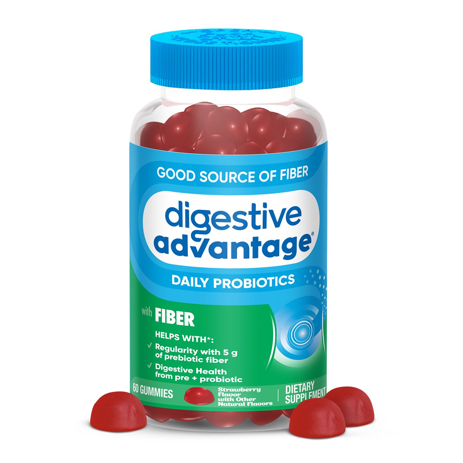 Digestive Advantage Daily Probiotics with Fiber Gummies - Shop Diet ...