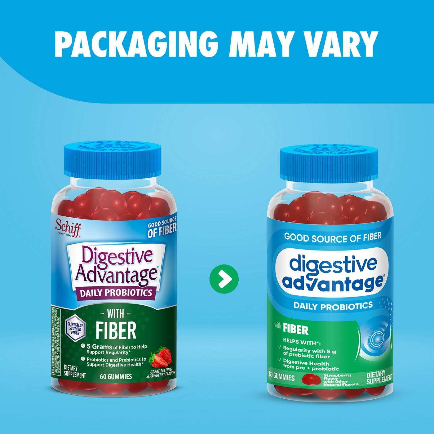 Digestive Advantage Daily Probiotics with Fiber Gummies - Shop Diet ...