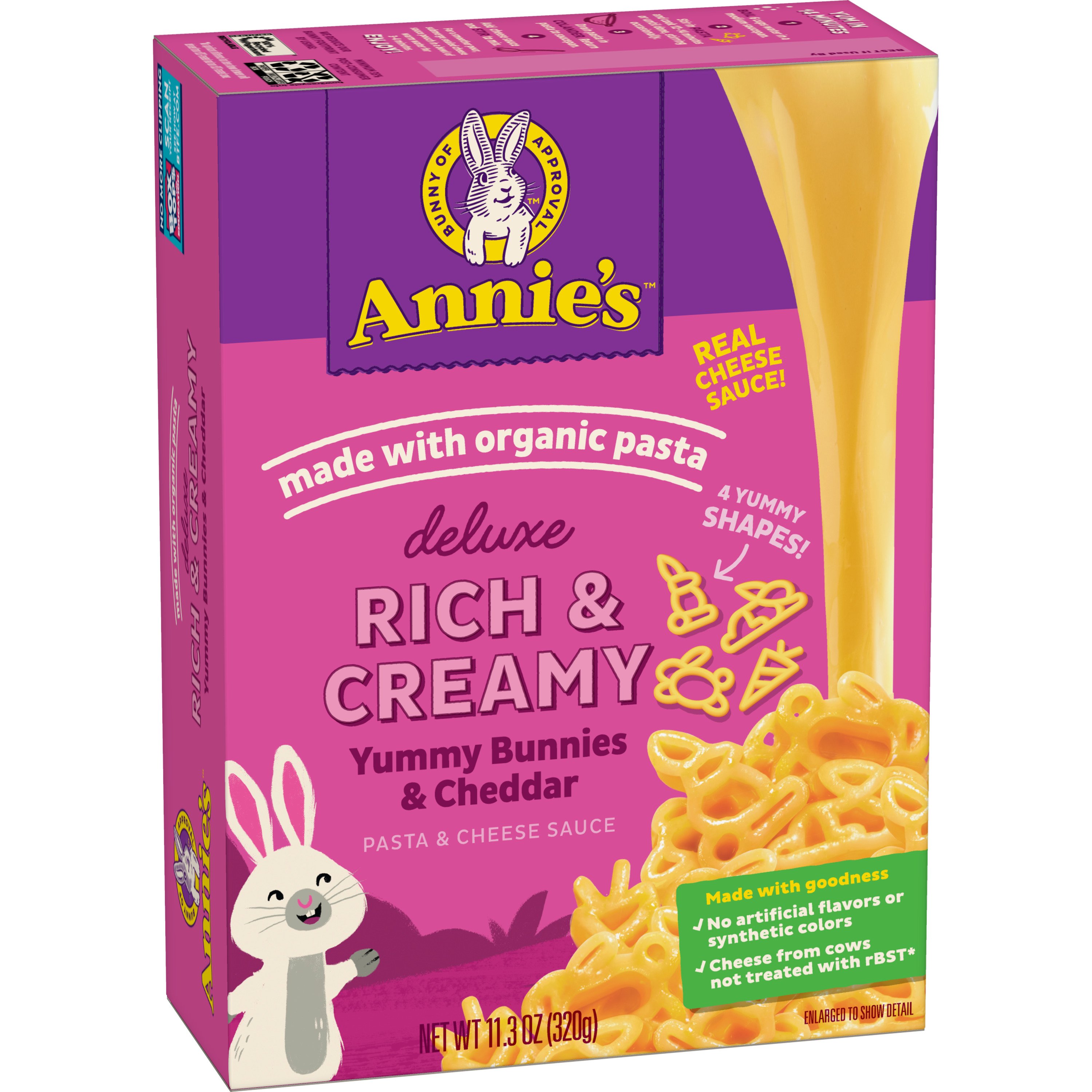 Annie's Deluxe Rich & Creamy Yummy Bunnies & Cheddar Organic Pasta - Shop Pantry meals at H-E-B