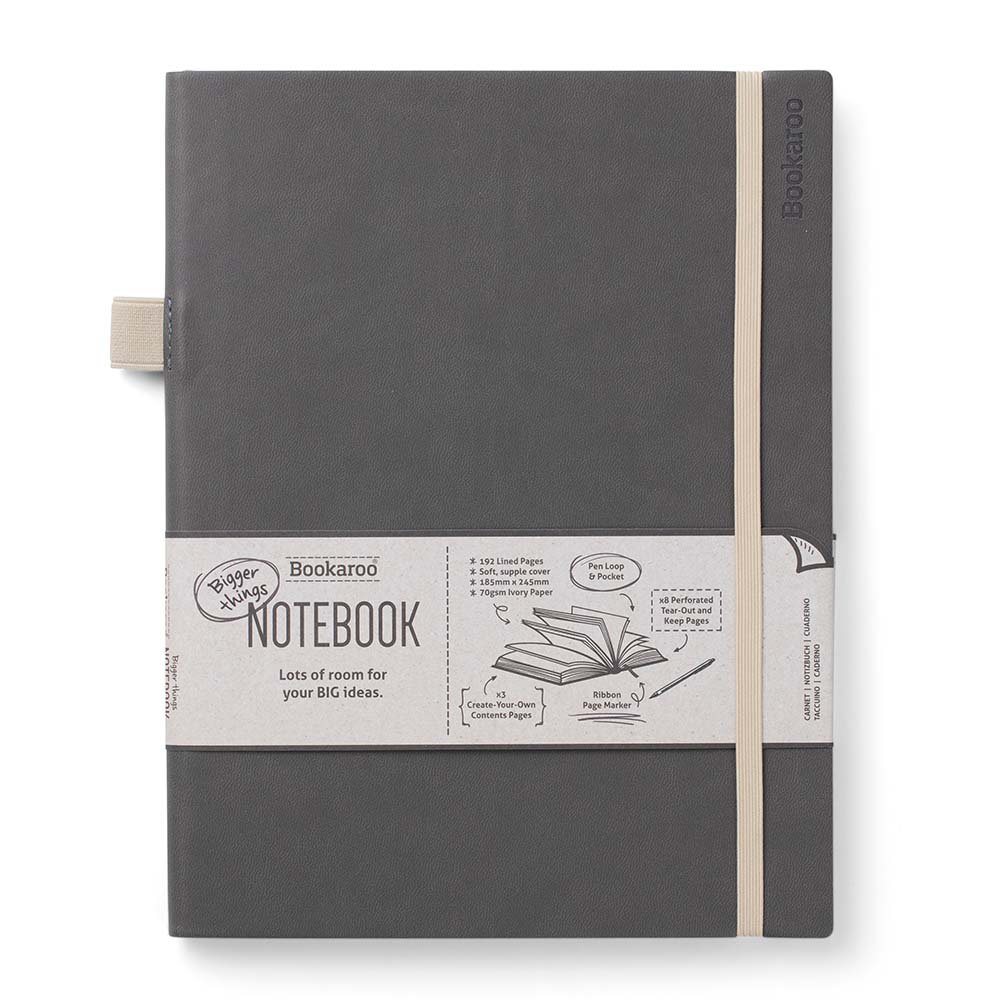 Bookaroo Bigger Things Notebook - Charcoal - Shop Notebooks at H-E-B