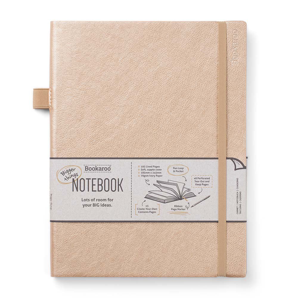 Bookaroo Bigger Things Notebook - Gold - Shop Notebooks at H-E-B