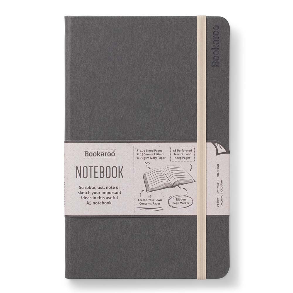 Bookaroo A5 Notebook - Charcoal - Shop Notebooks at H-E-B