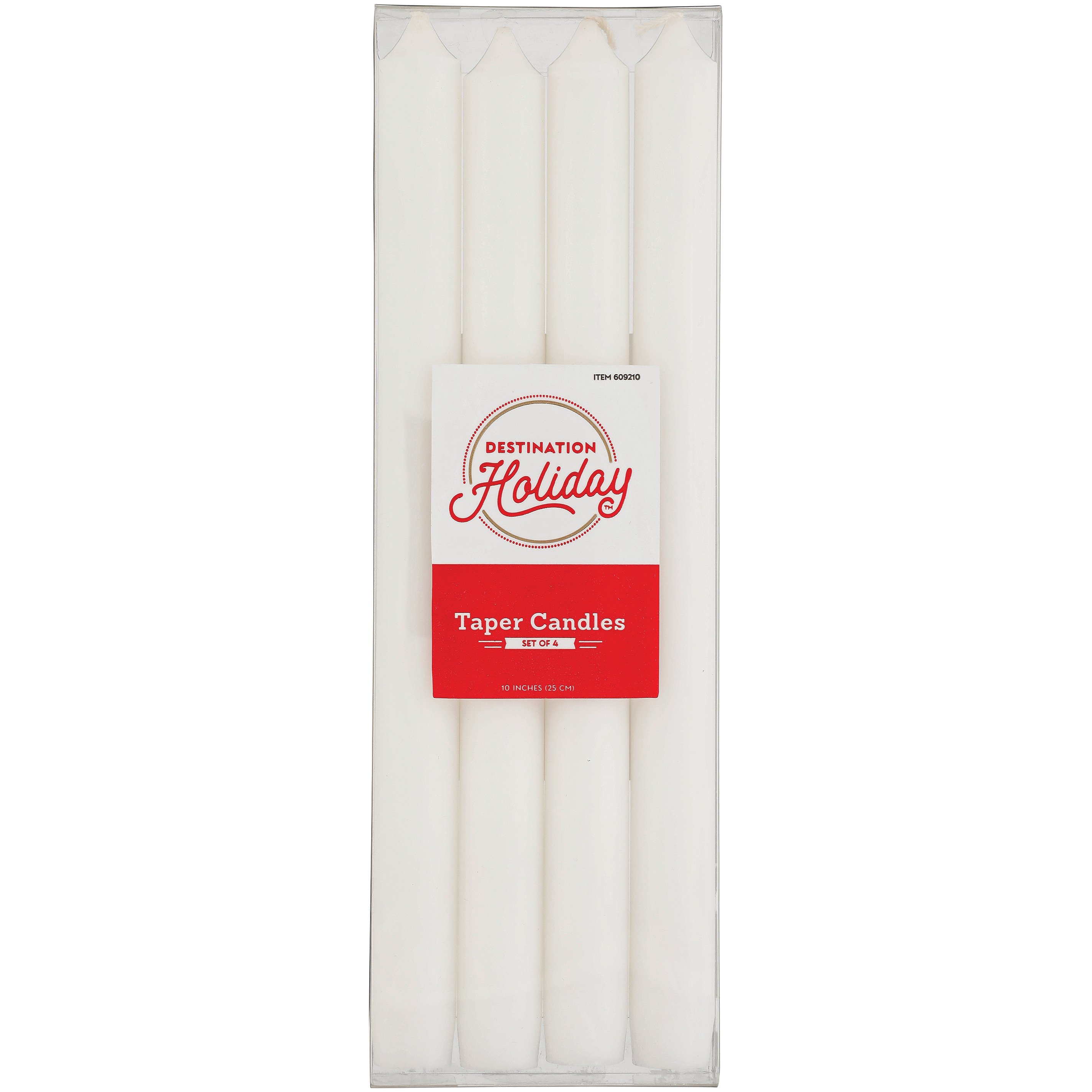 Destination Holiday Taper Candles - White, 10" - Shop Candles at H-E-B