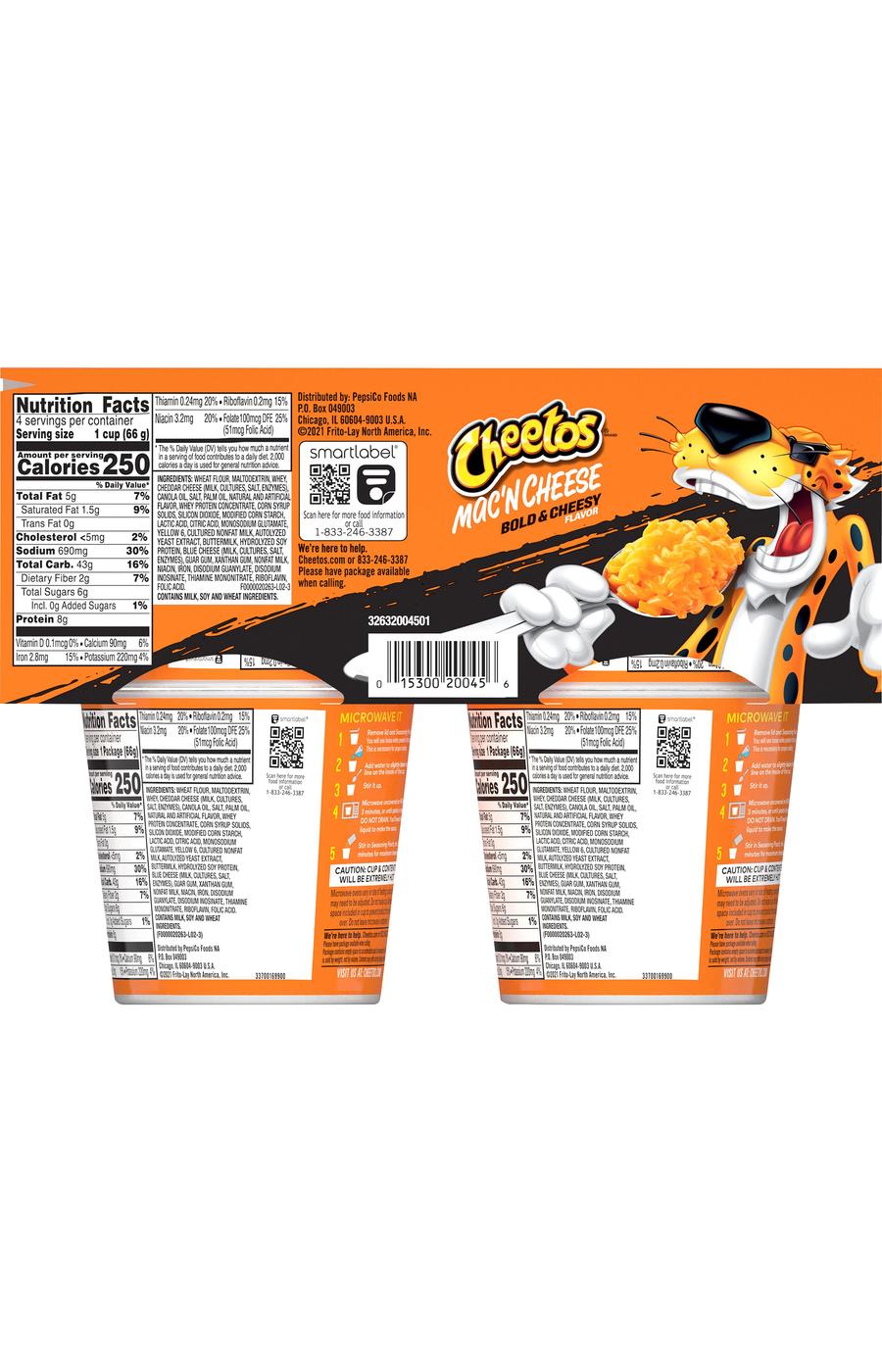 Cheetos Microwavable Bold & Cheesy Mac 'n Cheese Cups - Shop Pantry ...