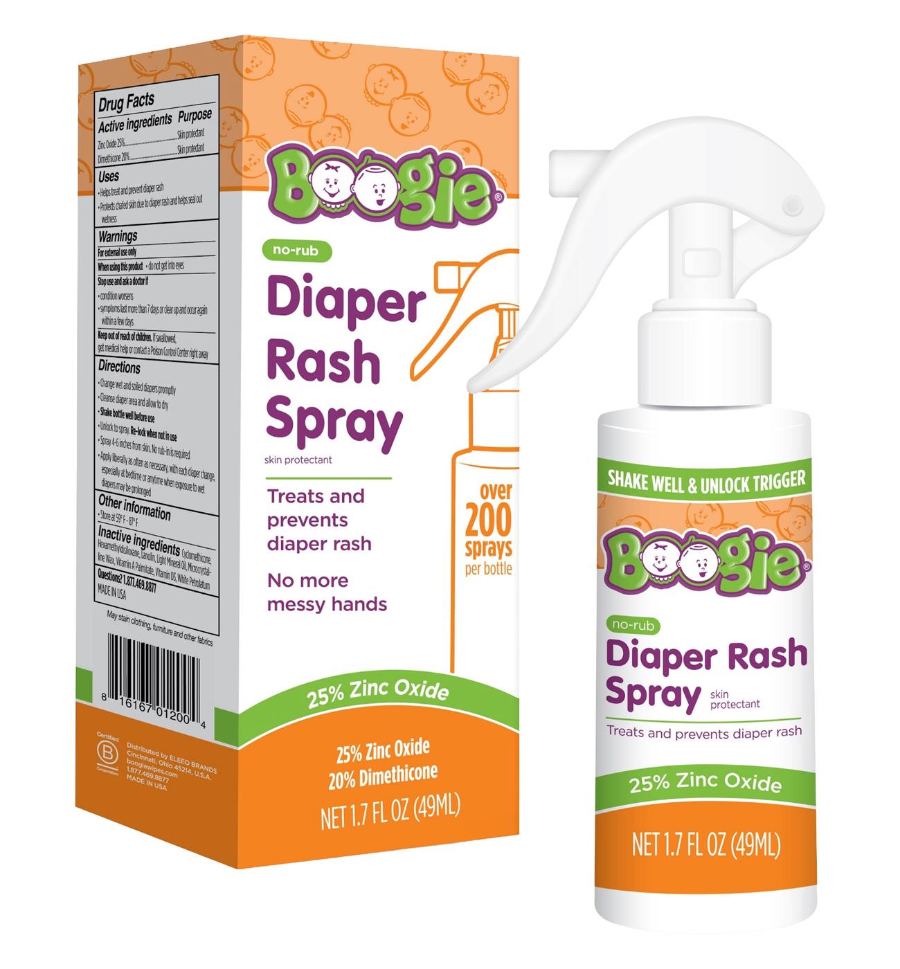 Boogie No-Rub Diaper Rash Spray - Shop Lotion & powder at H-E-B