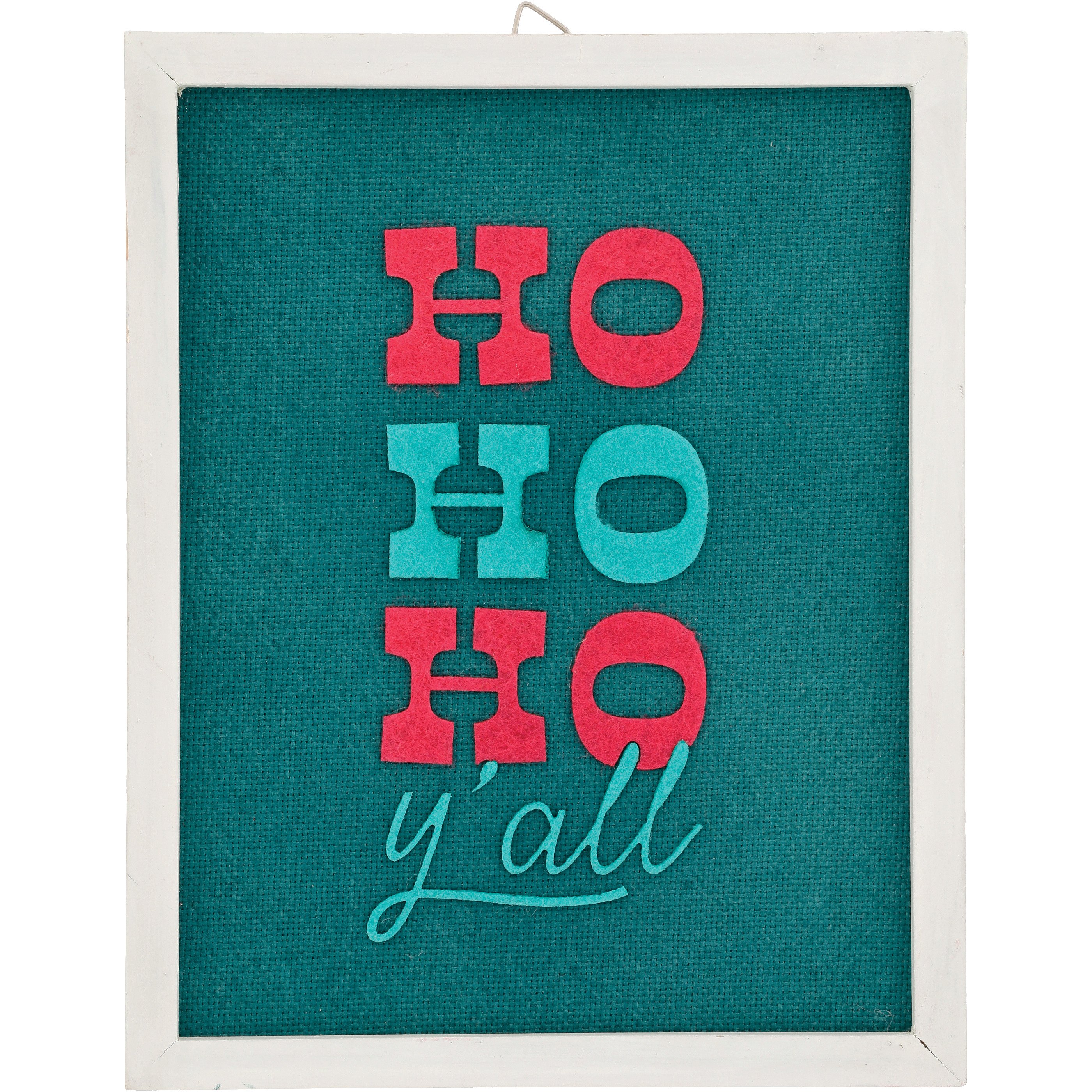 Destination Holiday Ho Ho Ho Y'all Framed Wall Decor - Shop Seasonal ...