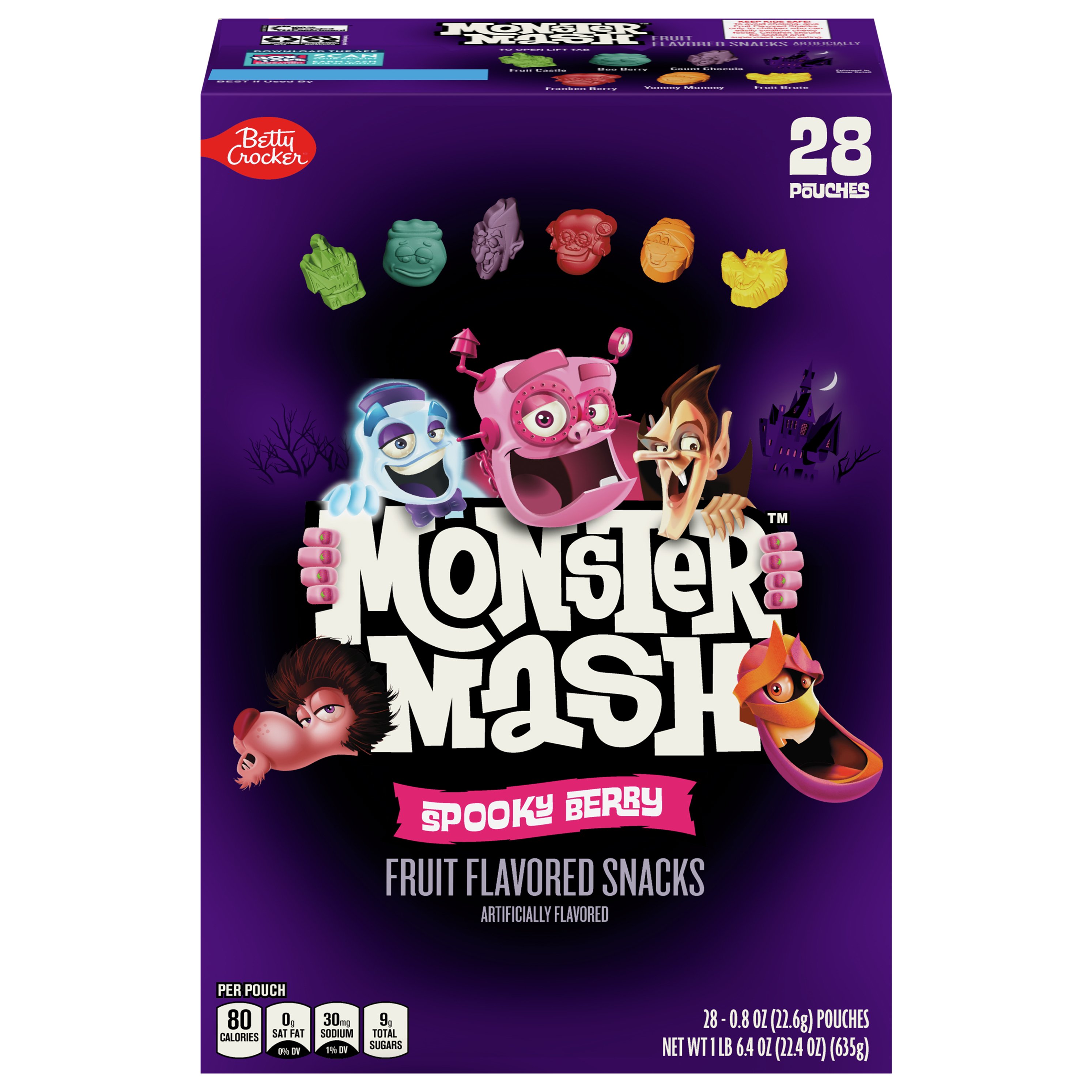 Betty Crocker Monster Mash Spooky Berry Fruit Snacks - Shop Fruit ...