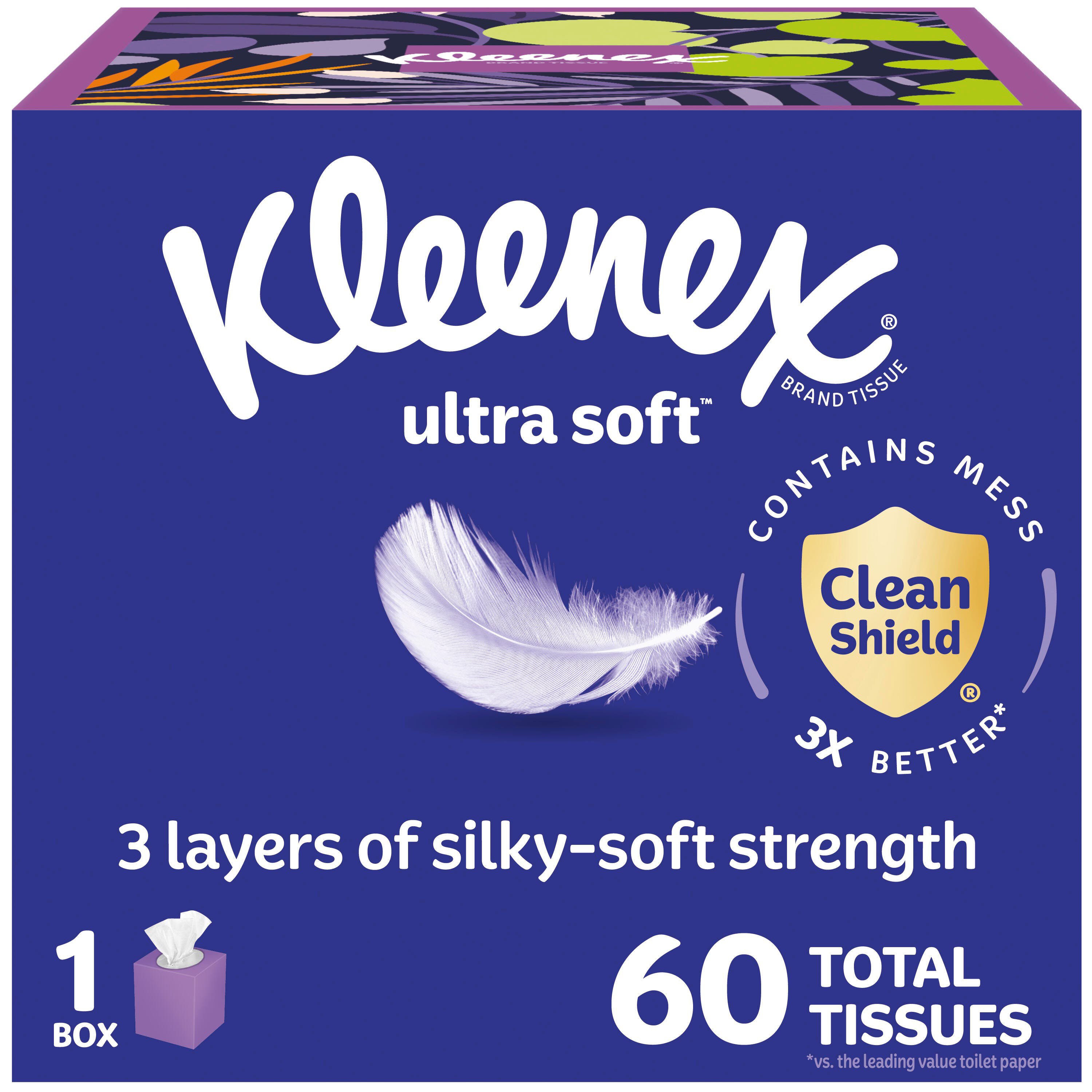 Kleenex Ultra Soft Facial Tissues Cube Box 3 Ply - Shop Facial tissue ...