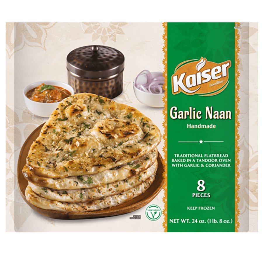 Kaiser Frozen Garlic Naan Bread - Shop Pitas & flatbread at H-E-B