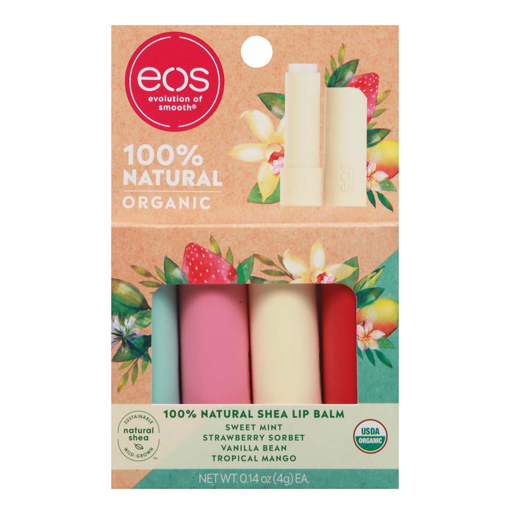 eos Organic Natural Shea Lip Balm Variety Pack - Shop Medicines ...