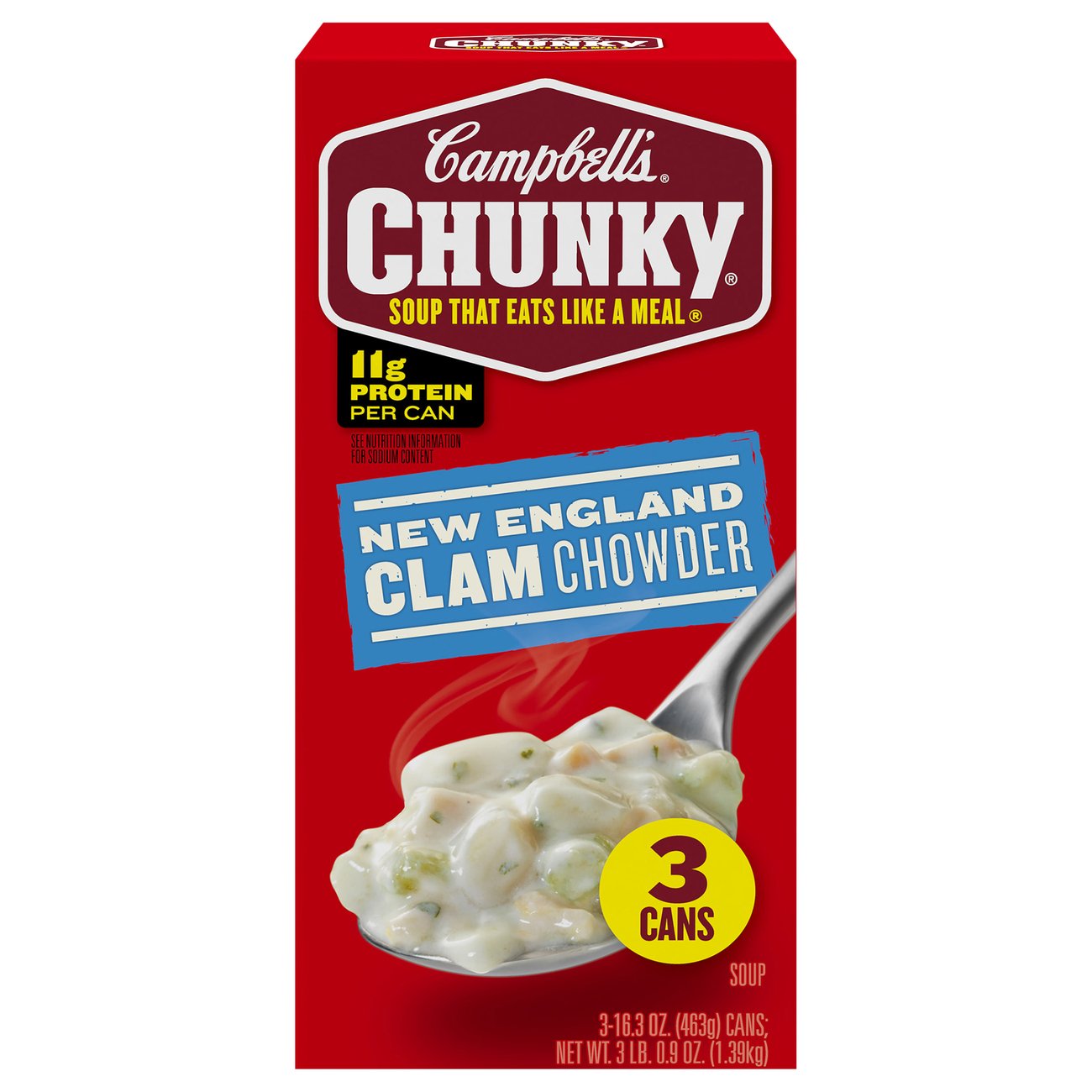Campbell's Chunky Chunky New England Clam Chowder - Shop Soups & chili ...