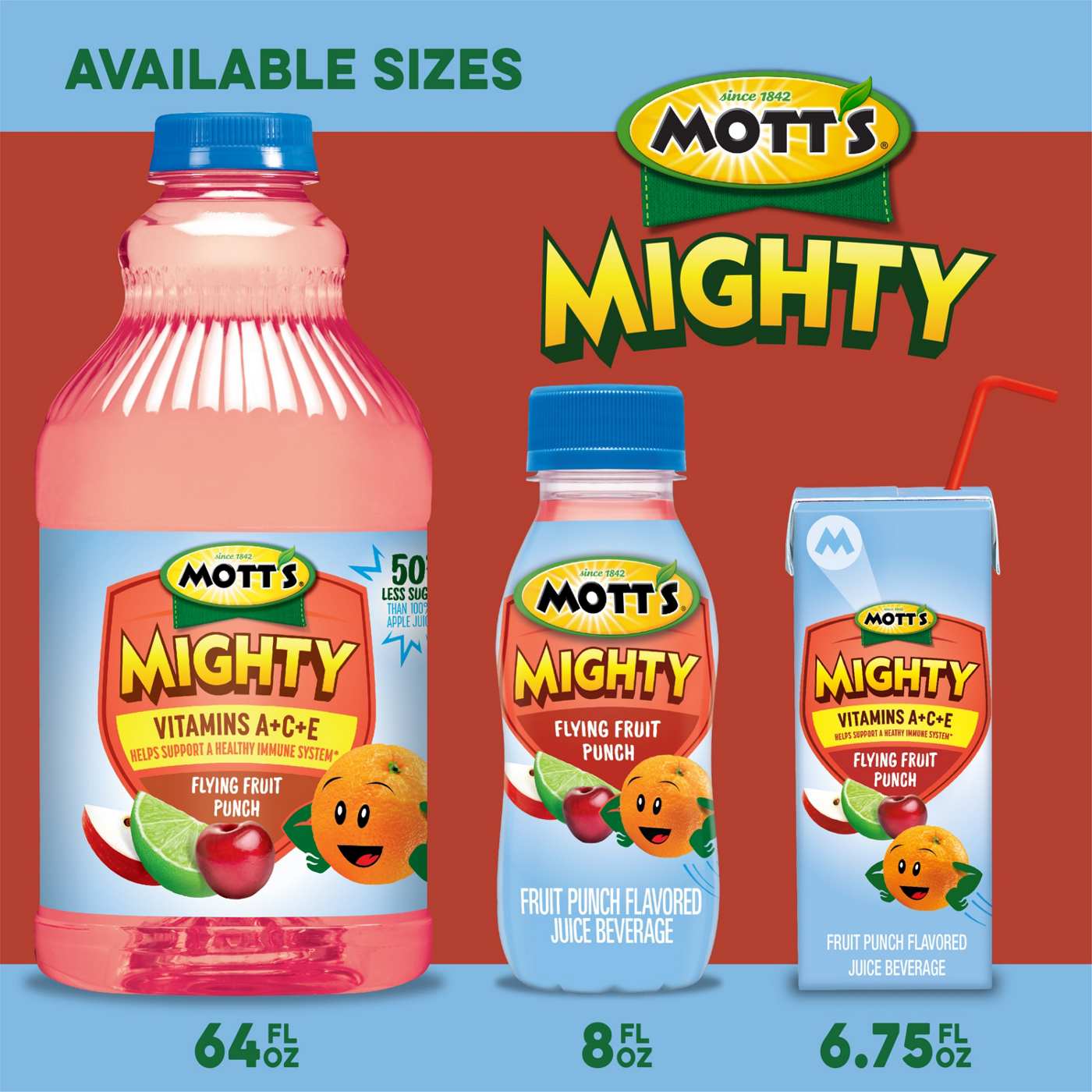 Mott's Mighty Flying Fruit Punch Juice - Shop Juice at H-E-B