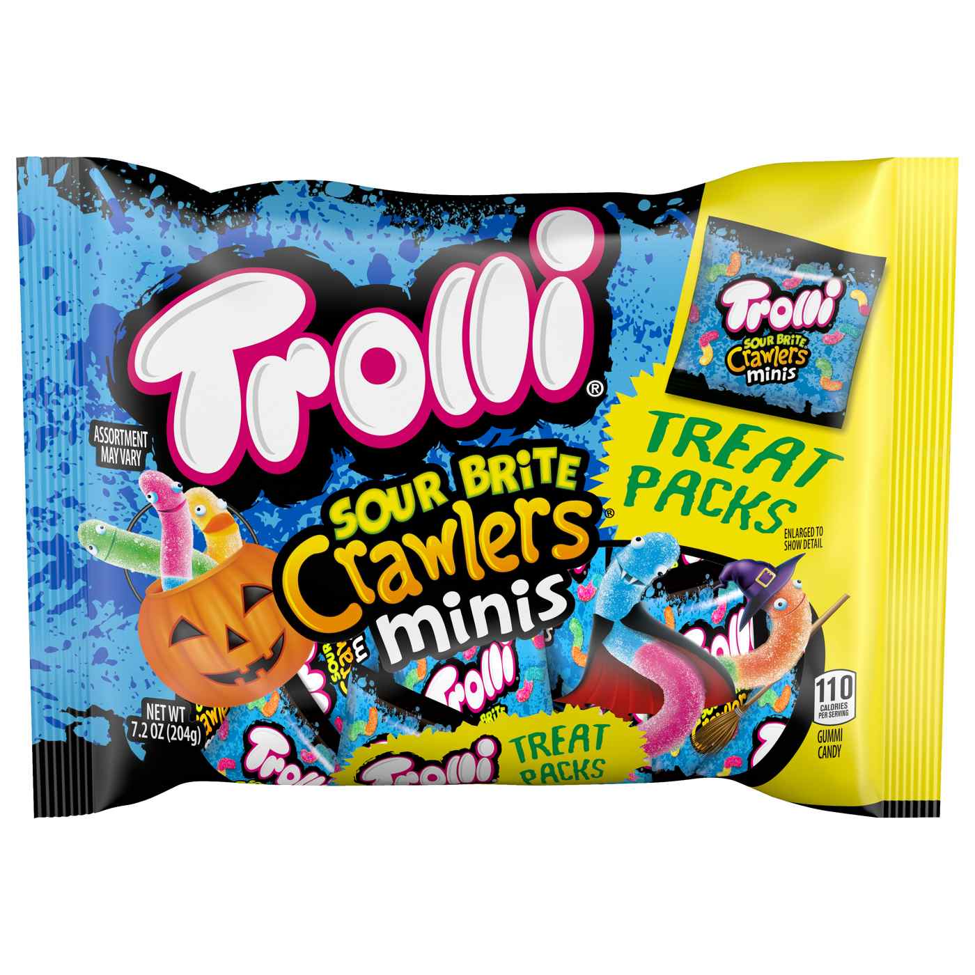 Trolli Sour Brite Crawlers Minis Treat Packs - Shop Candy at H-E-B