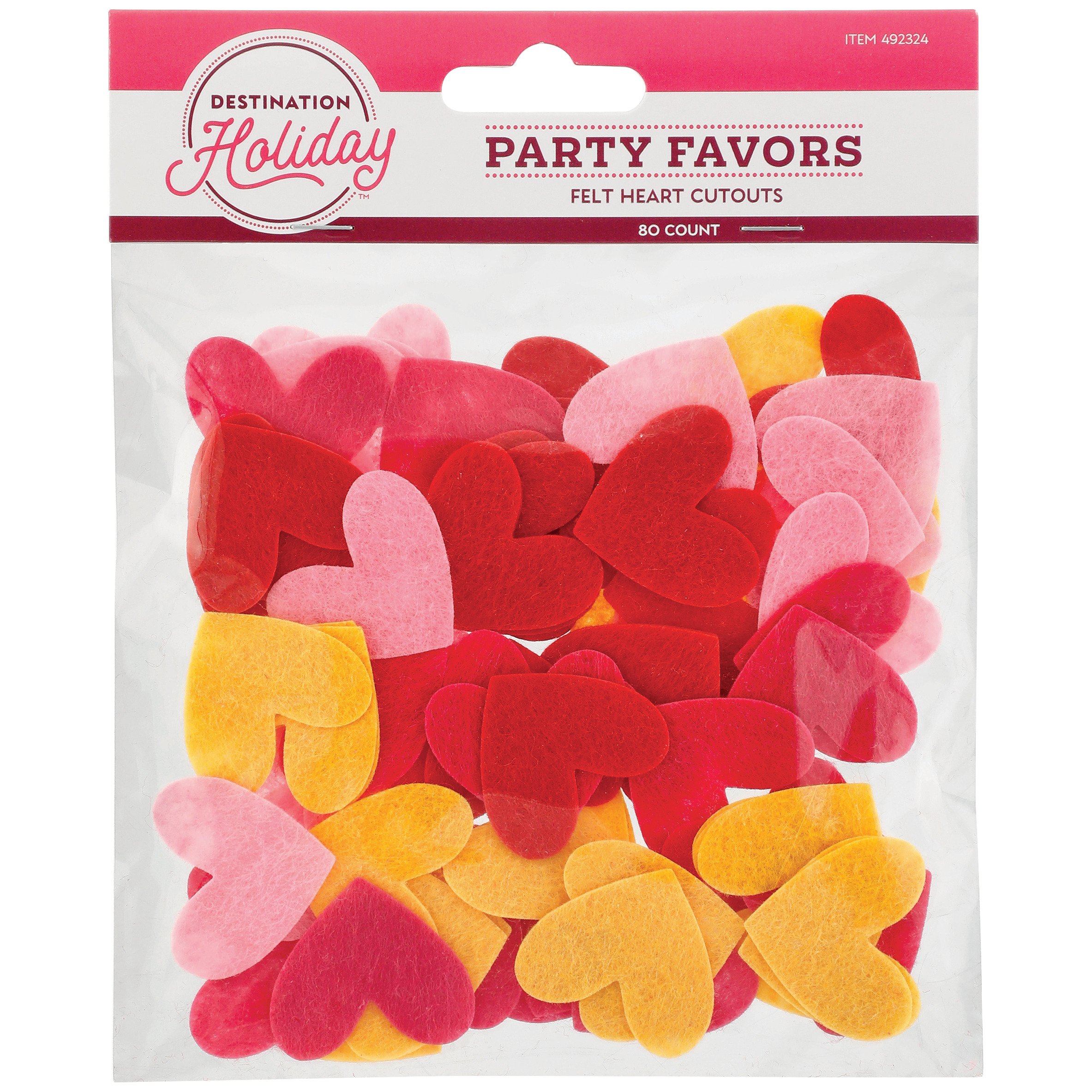 Destination Holiday Assorted Felt Hearts Valentine Cut Outs - Shop ...