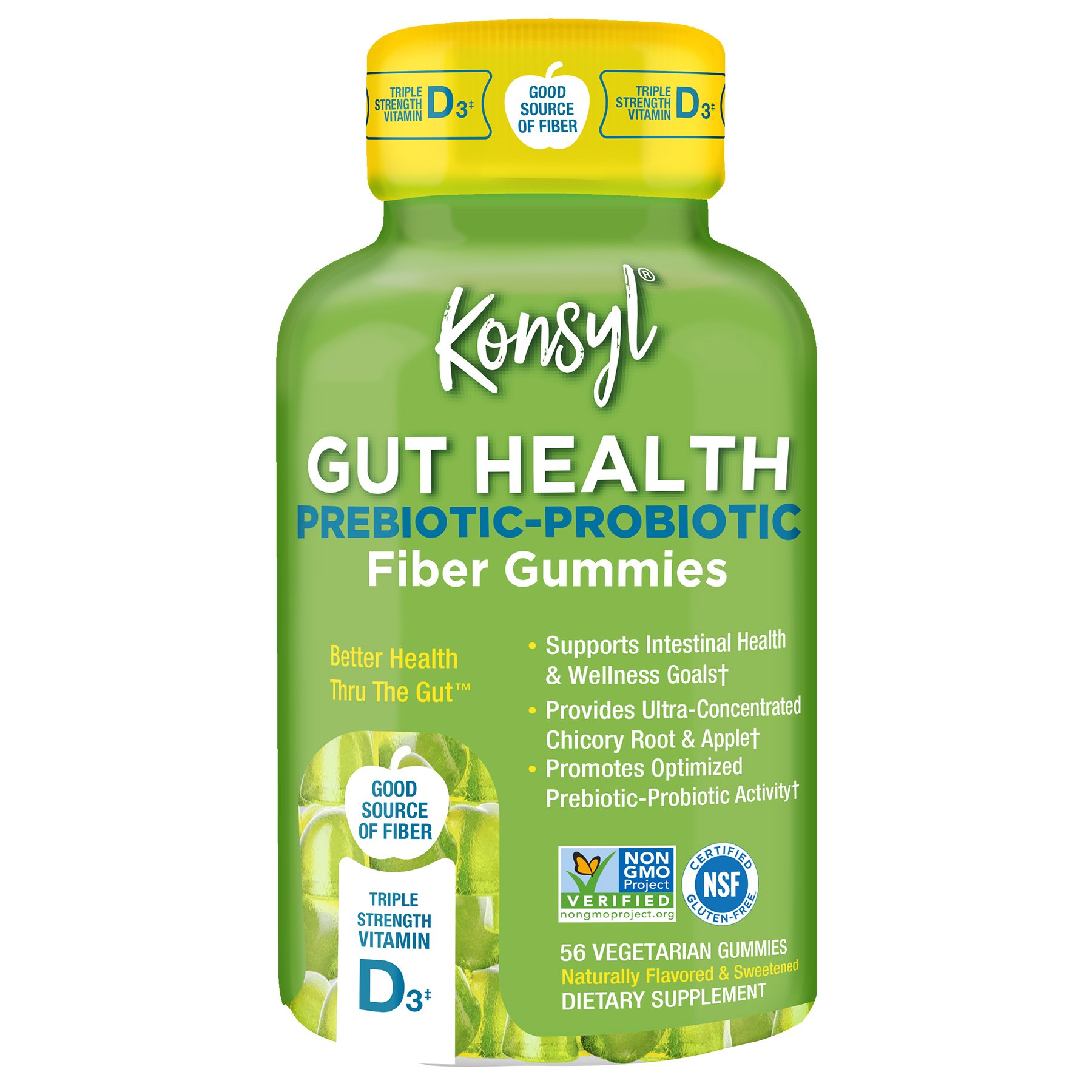 Konsyl Gut Health Prebiotic-Probiotic Fiber Gummies - Shop Diet ...