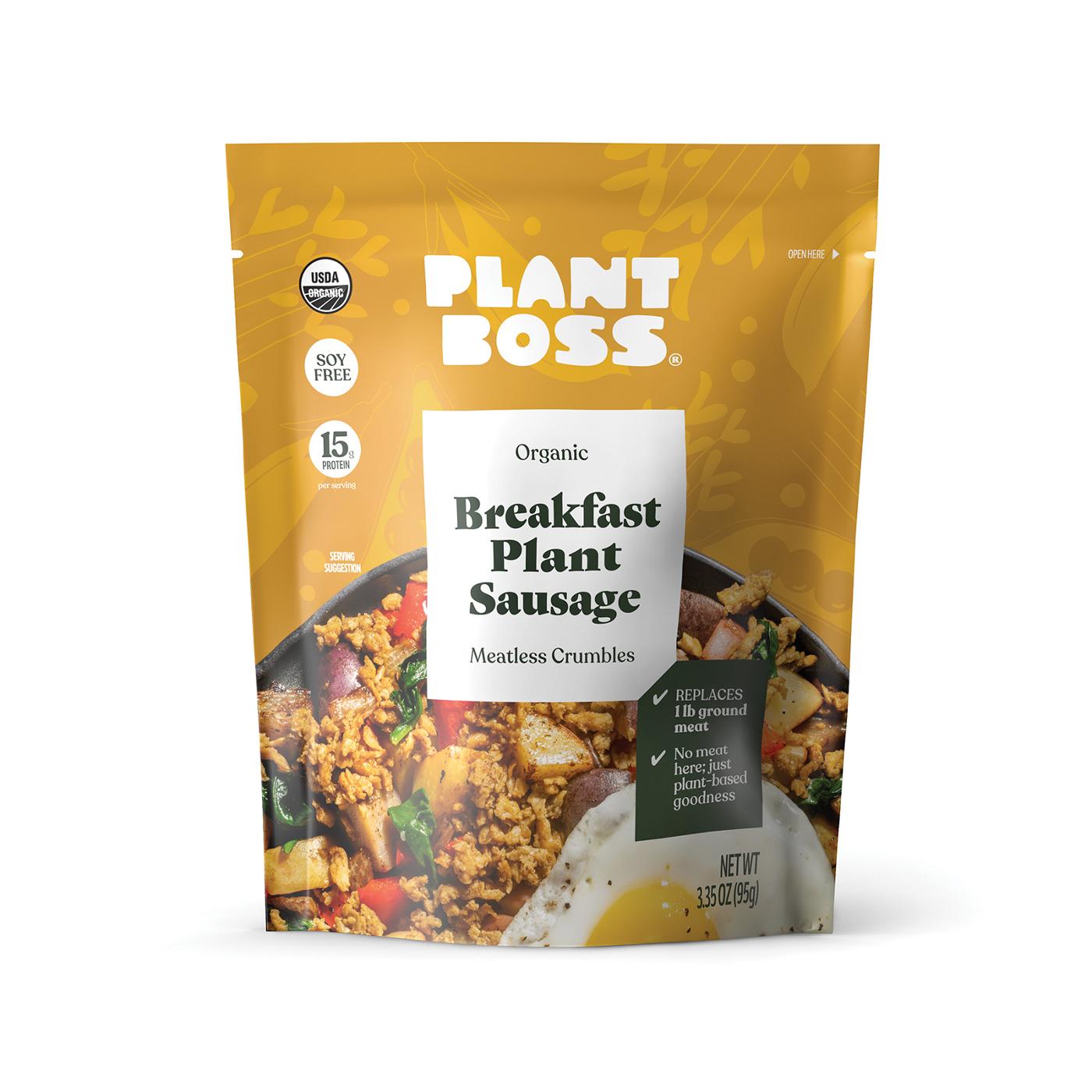 Plant Boss Organic Breakfast Plant Sausage Meatless Crumbles - Shop ...