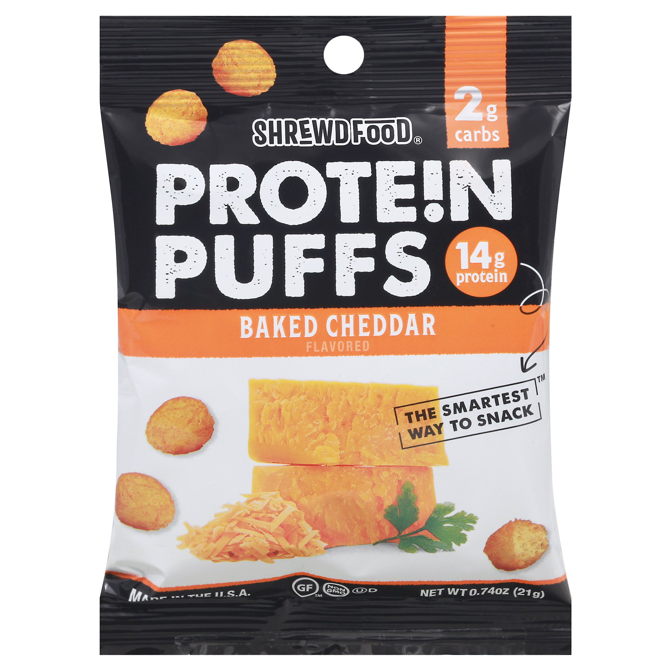 Shrewd Food Baked Cheddar Protein Puffs - Shop Chips at H-E-B
