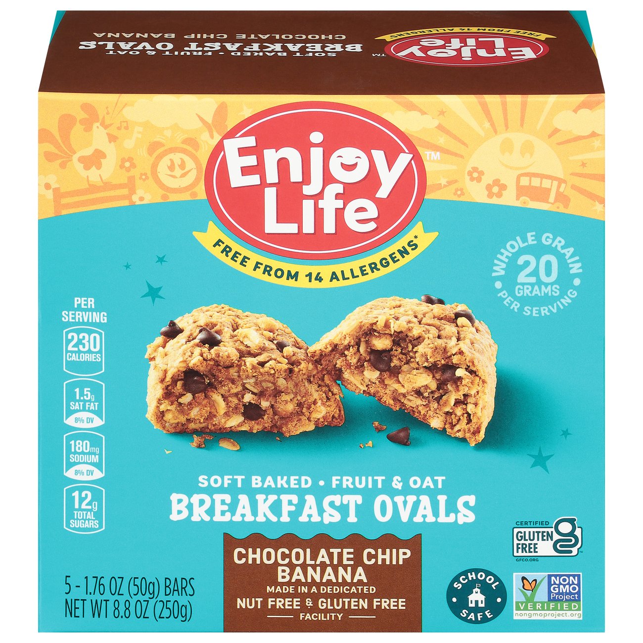 Enjoy Life Gluten Free Allergy Friendly Chocolate Chip Banana Breakfast ...