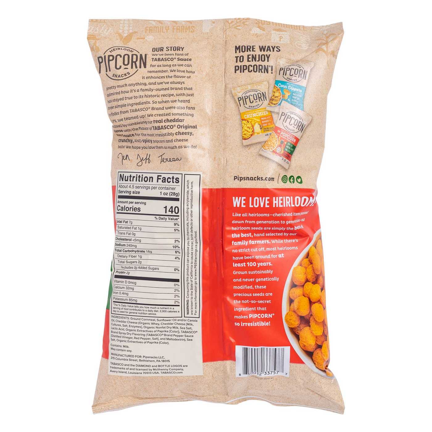 Pipcorn Heirloom Spicy Cheddar Cheese Balls - Shop Chips at H-E-B